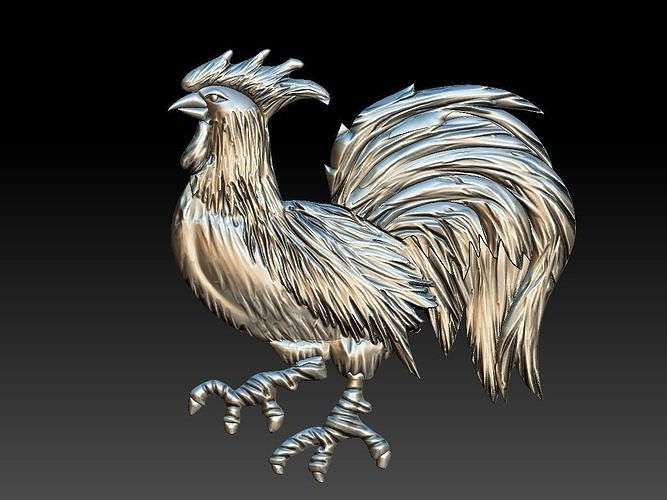 Rooster Relief - Galo 3D model 3D printable | CGTrader