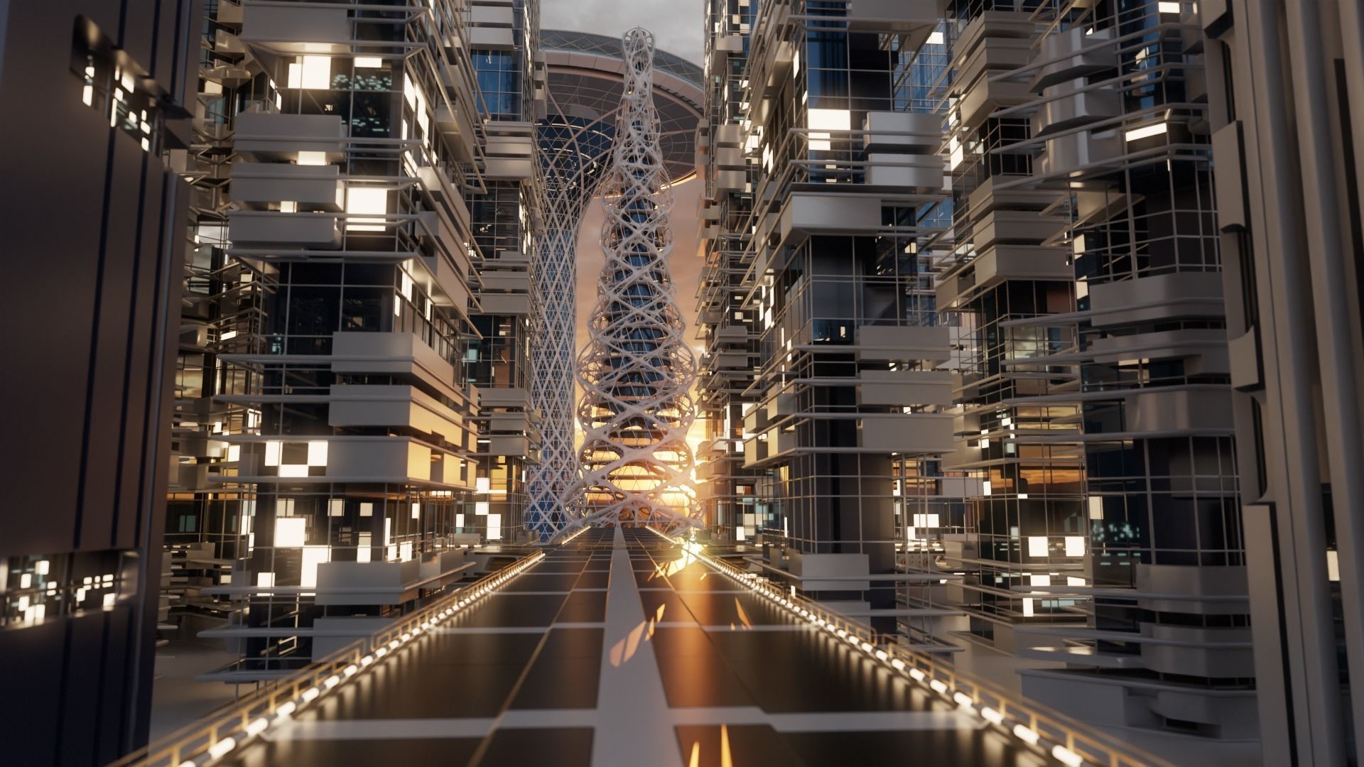 Futuristic Skyscraper Generators HDA 3D model | CGTrader