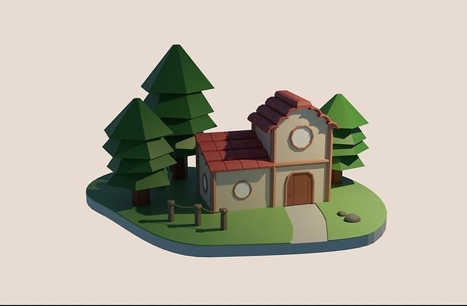 Simple modeling house 3D model | CGTrader