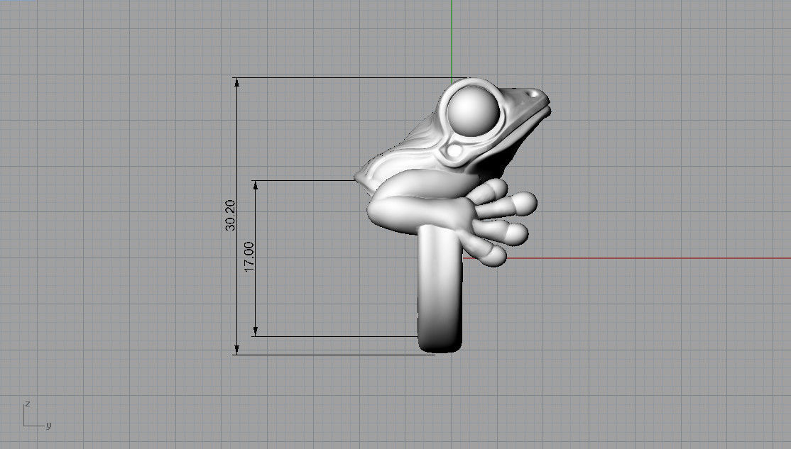 silver ring with two frogs 3D model 3D printable | CGTrader