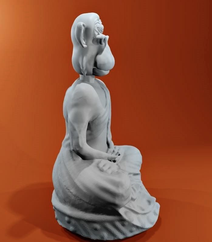Ape Monk NFT Meditation Monkey 3D model 3D printable | CGTrader