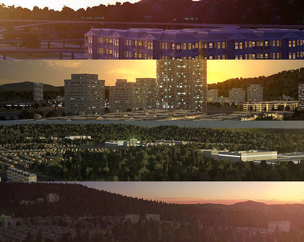 Freeway Suburbs Collection | CGTrader