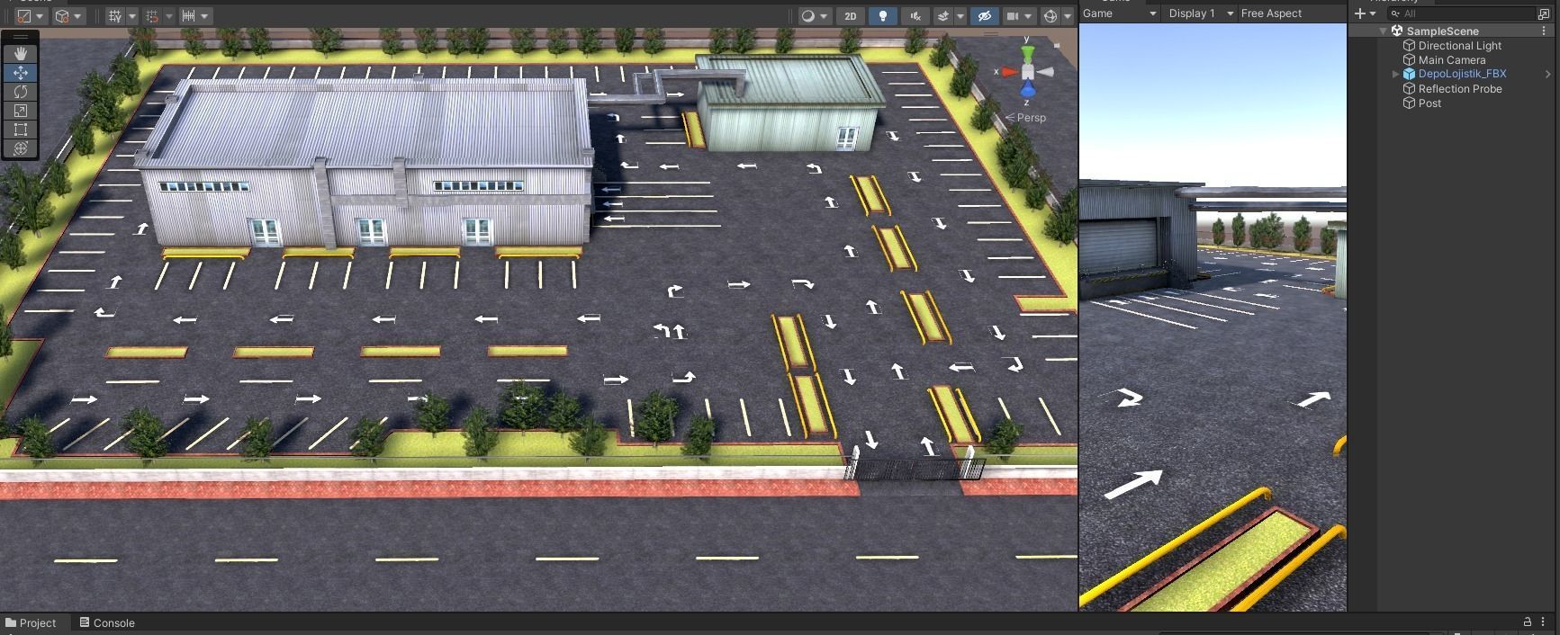 3D model Logistics Warehouse Storage Building Units and Car Park VR ...