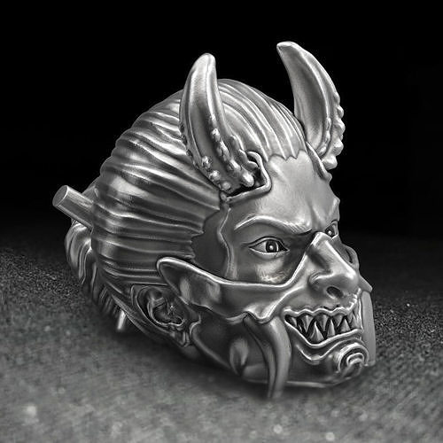 The Japanese demon head 3d model for 3d printing 3D print model 3D ...