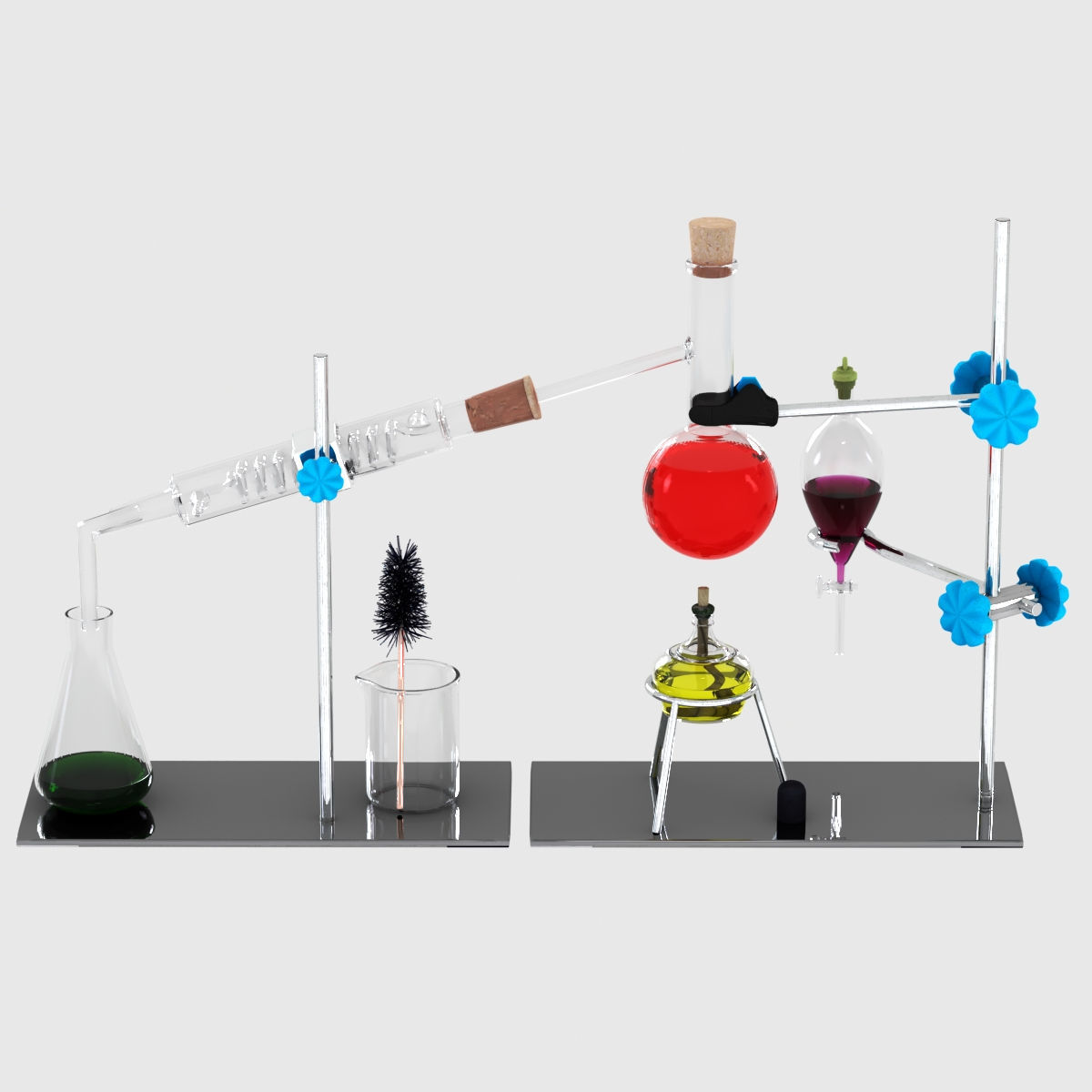 3D model Chemistry Laboratory Glassware Condenser VR / AR / low-poly ...