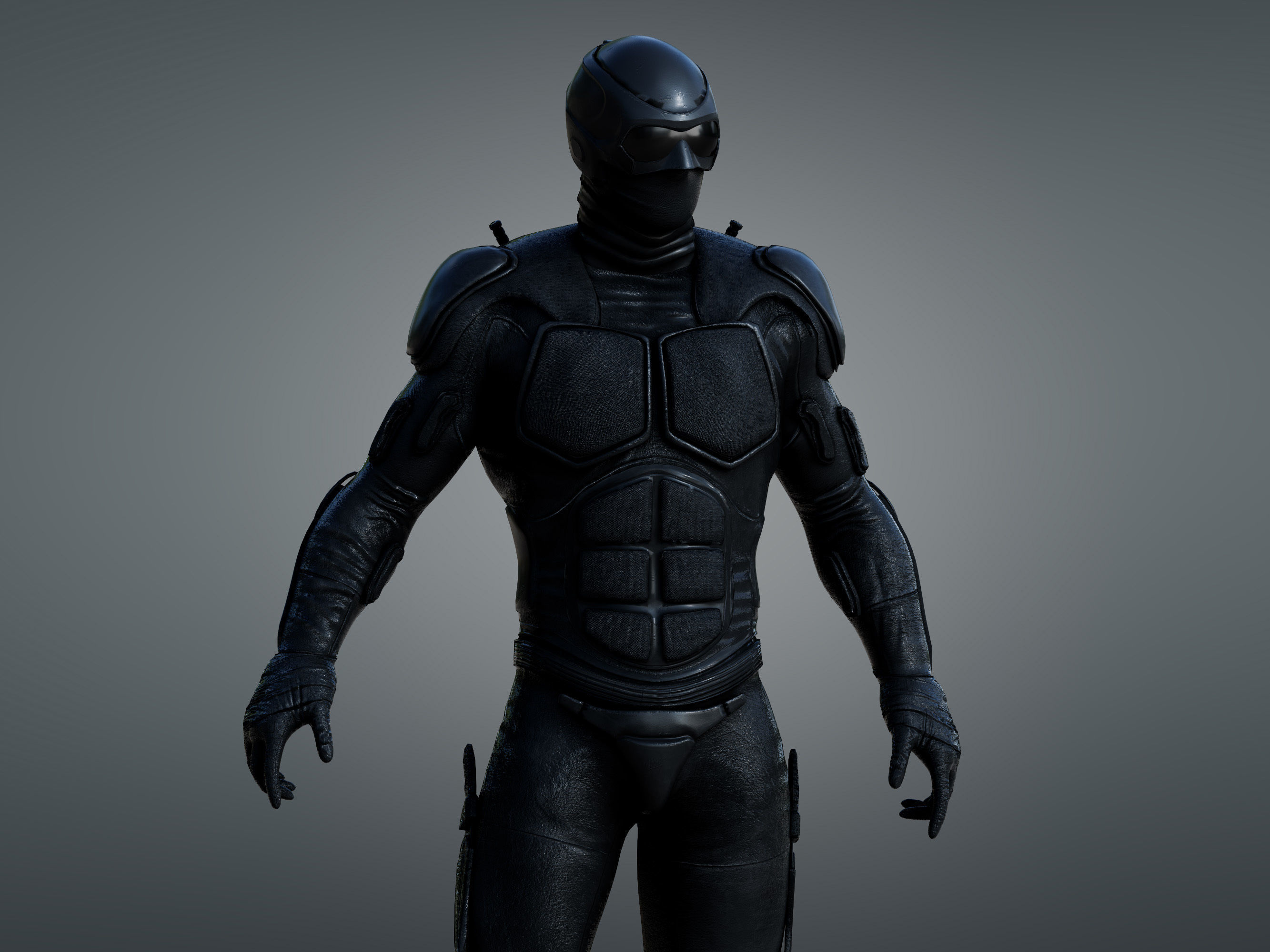 3D model Black Noir VR / AR / low-poly rigged | CGTrader
