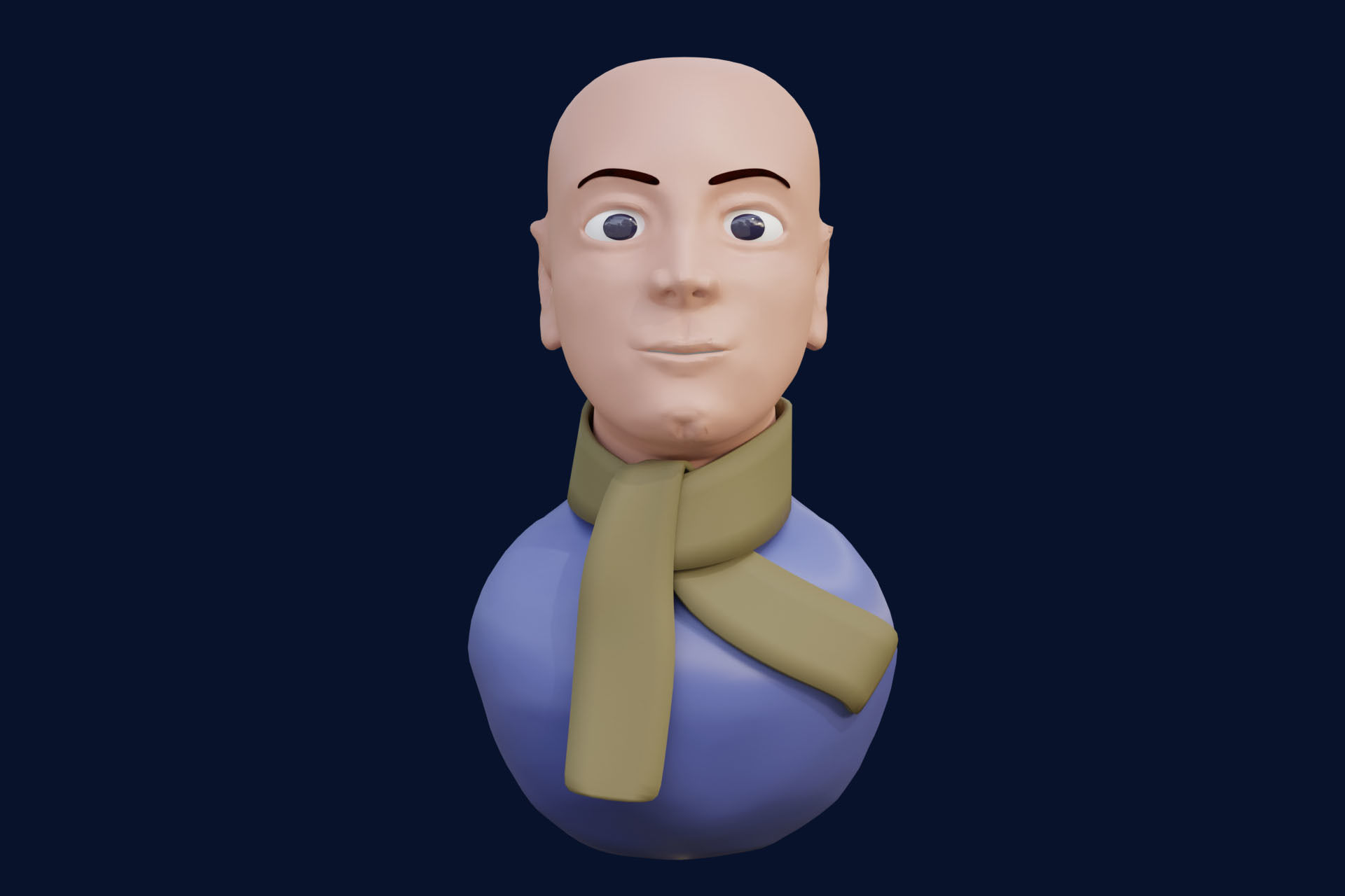 Male Human Face Sculpt 3D model | CGTrader