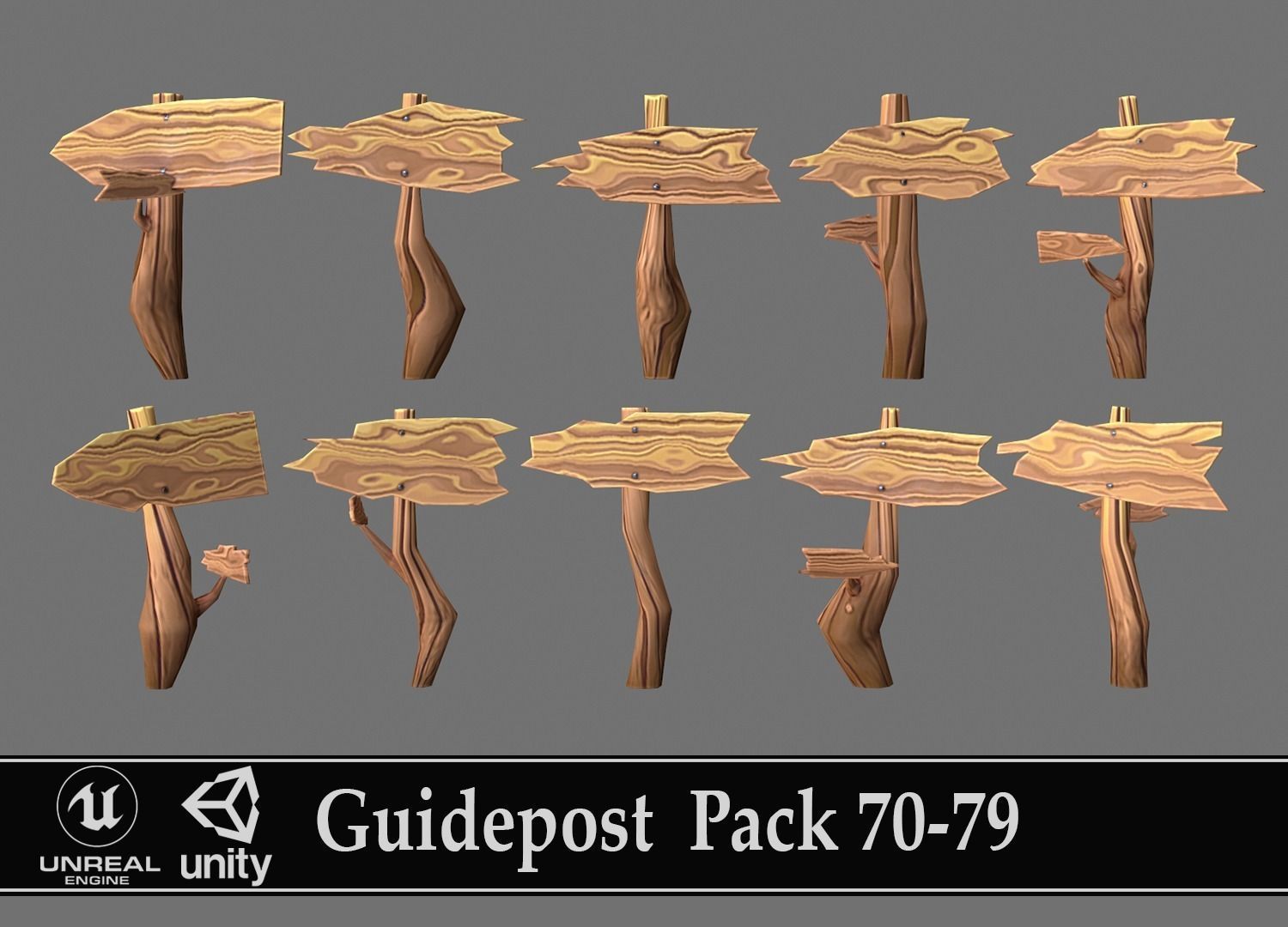 3D Model Collection Guidepost ultimate pack VR / AR / low-poly | CGTrader