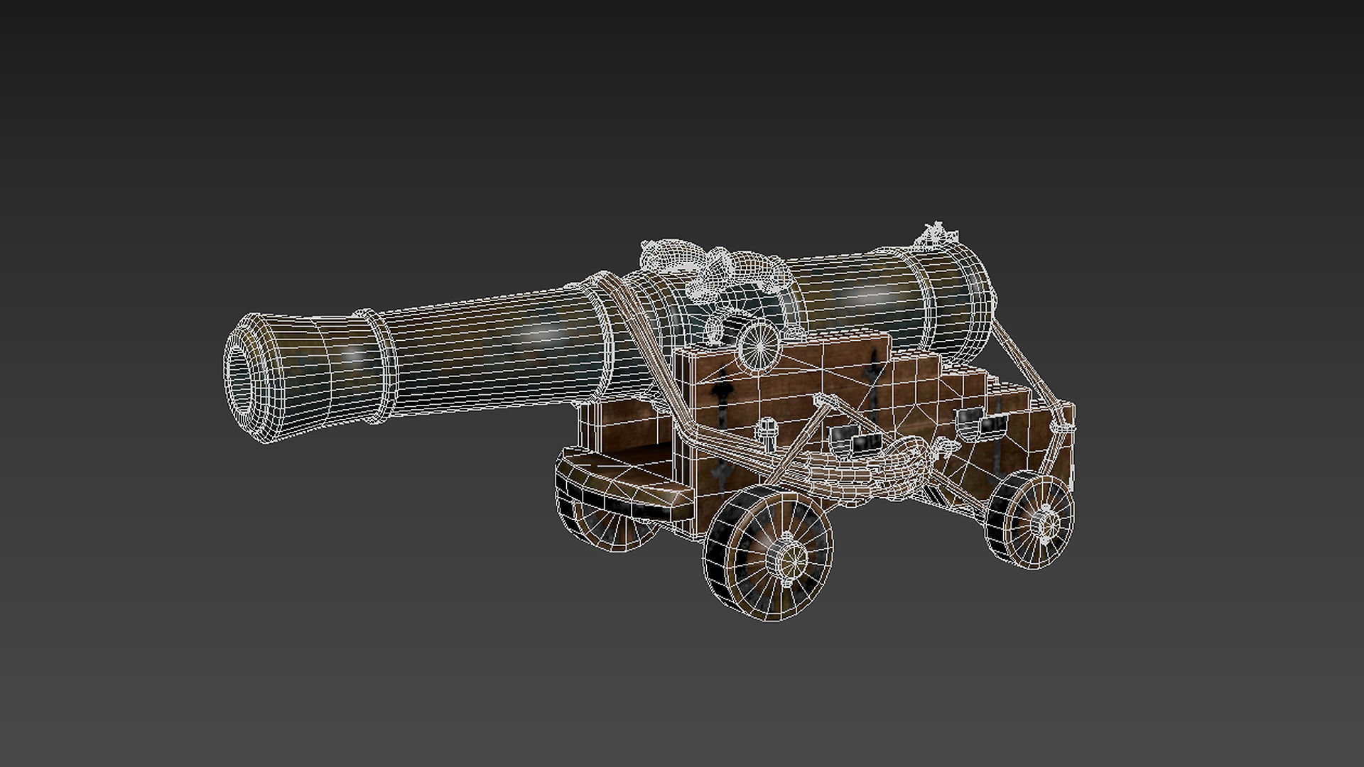 Navy cannon for ships 3D model | CGTrader
