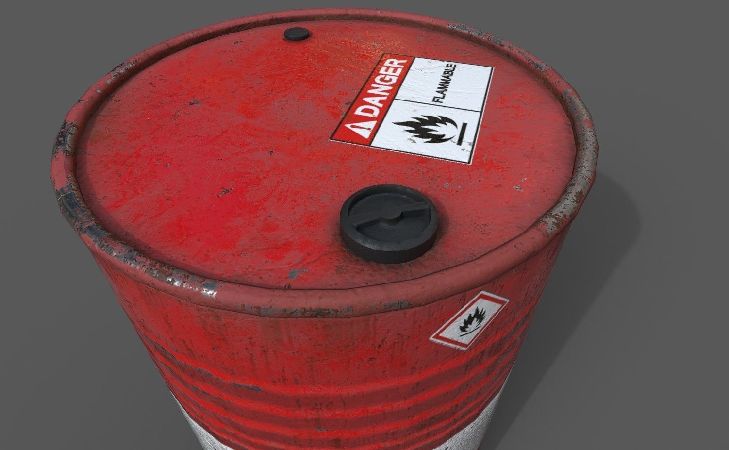 3D model Barrel flammable - PBR Game Ready model VR / AR / low-poly ...