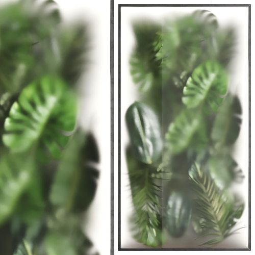 light box with tropical leaf garden in frame glass Smoked 01 3D model ...