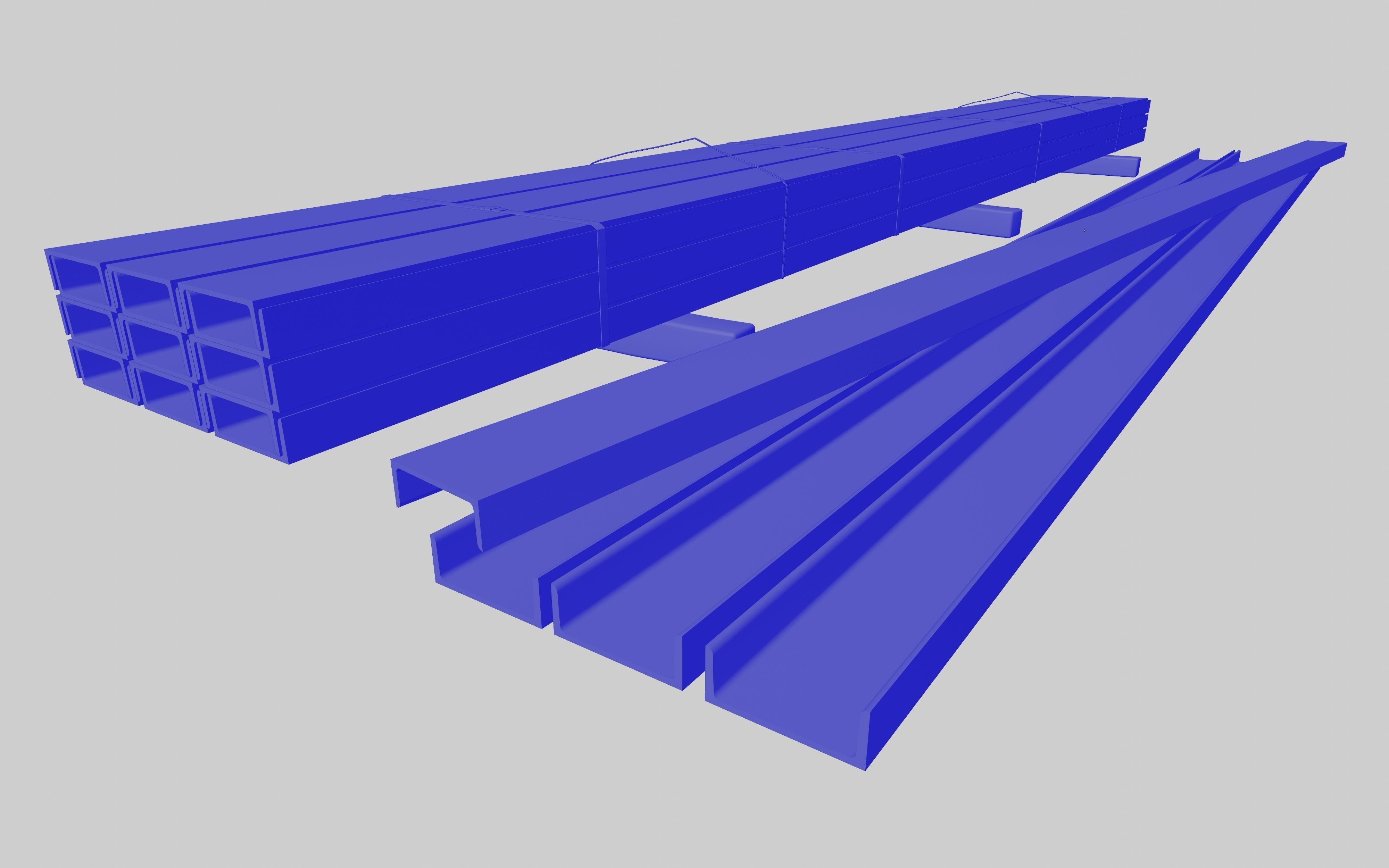 Steel Profiles Pack 3D model | CGTrader