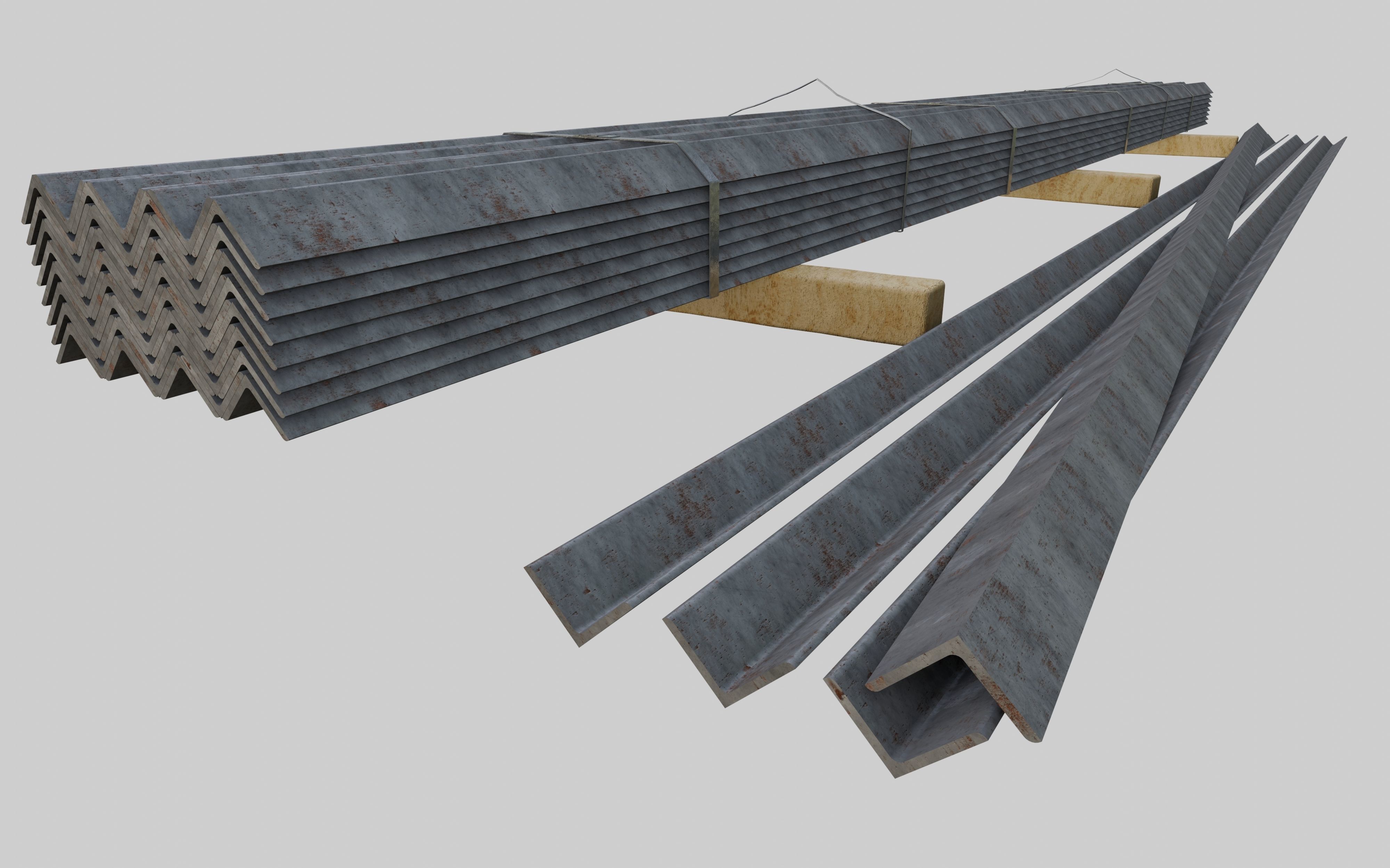 Steel Profiles Pack 3D model | CGTrader