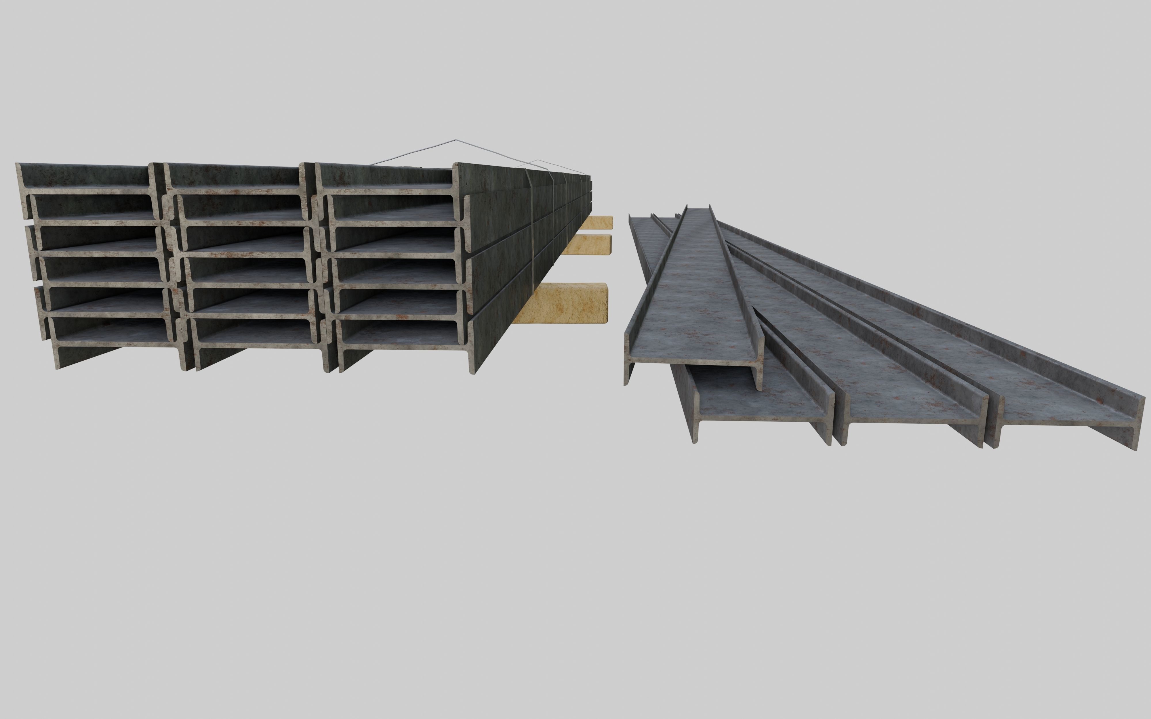 Steel Profiles Pack 3D model | CGTrader