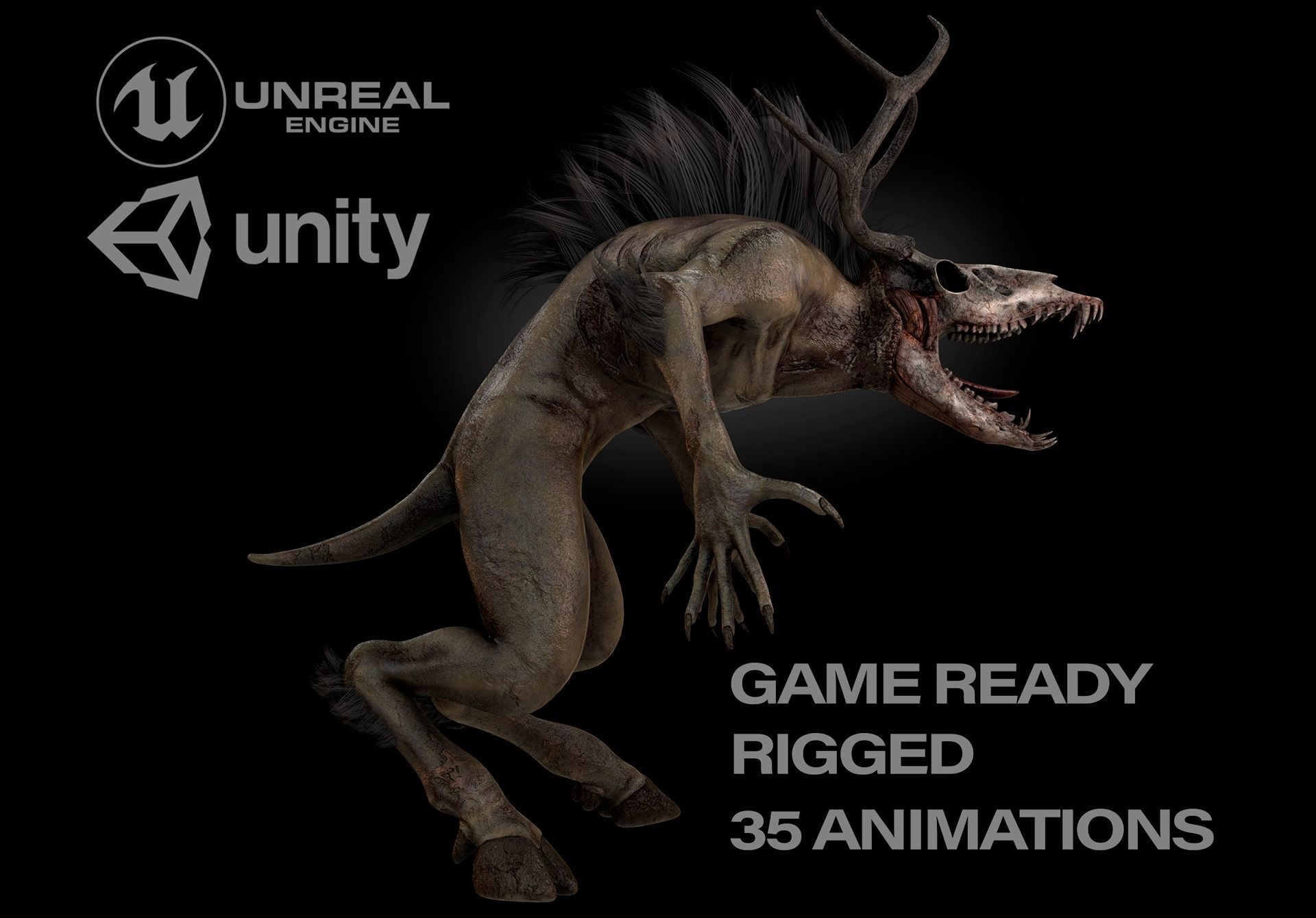 3D model Wendigo VR / AR / low-poly | CGTrader