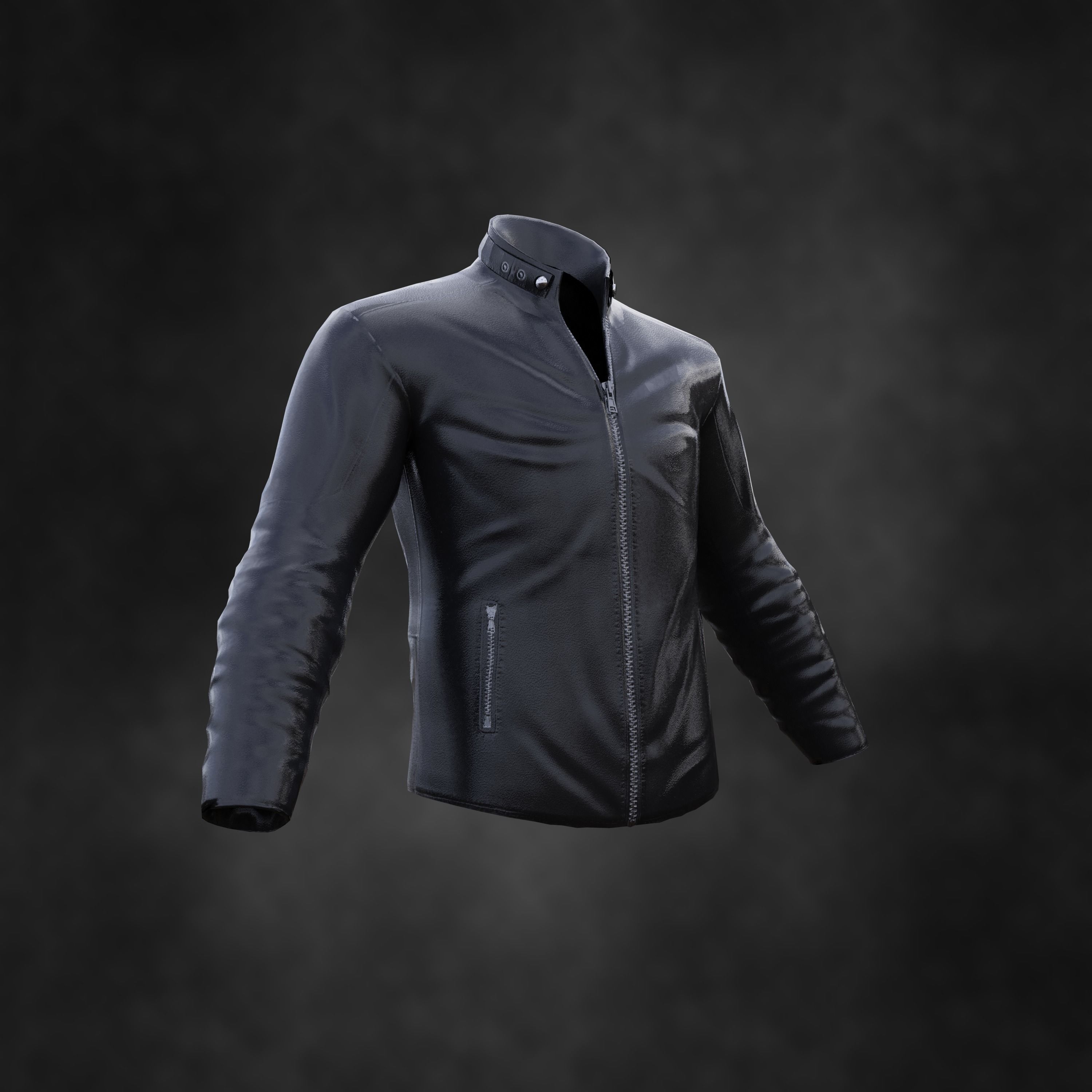 3D model Leather jacket Low-poly RIGGED VR / AR / low-poly | CGTrader