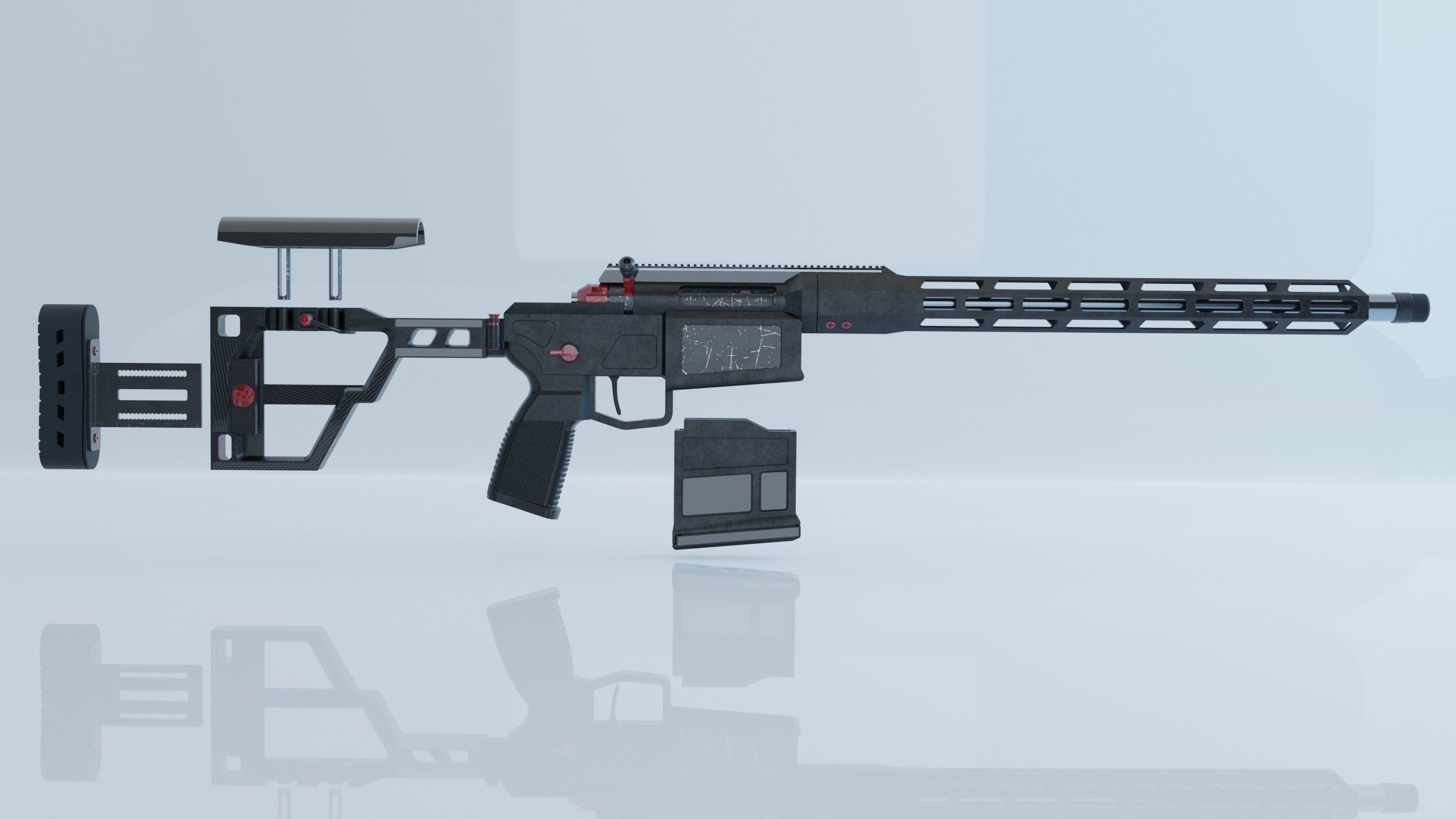 3D model SIG SAUER CROSS 308 RIFLE VR / AR / low-poly | CGTrader