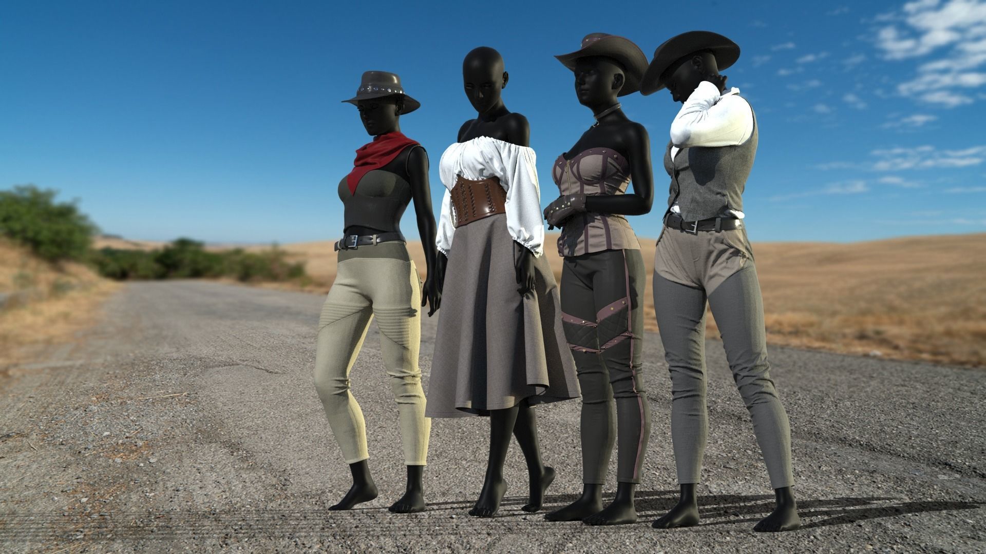 New Female Custom outfits 3D model | CGTrader