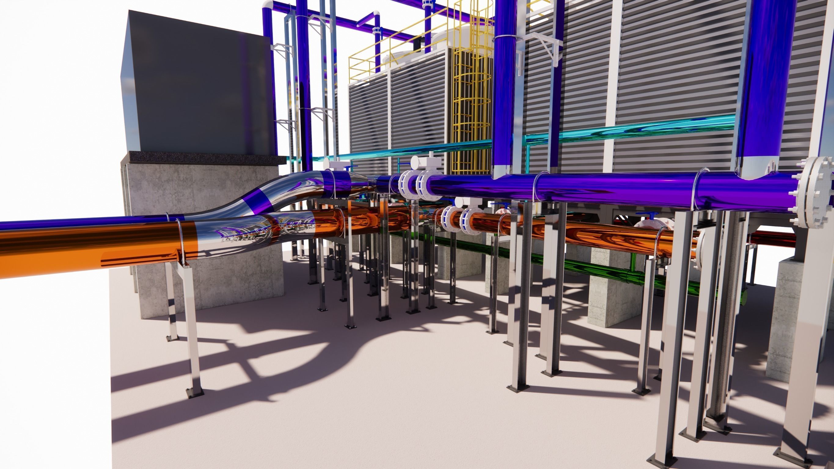 Chiller Plant room 3D model | CGTrader