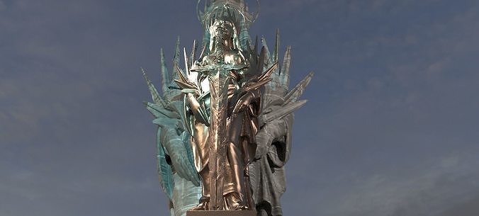 Elegant Queen Statue 3 3D model | CGTrader