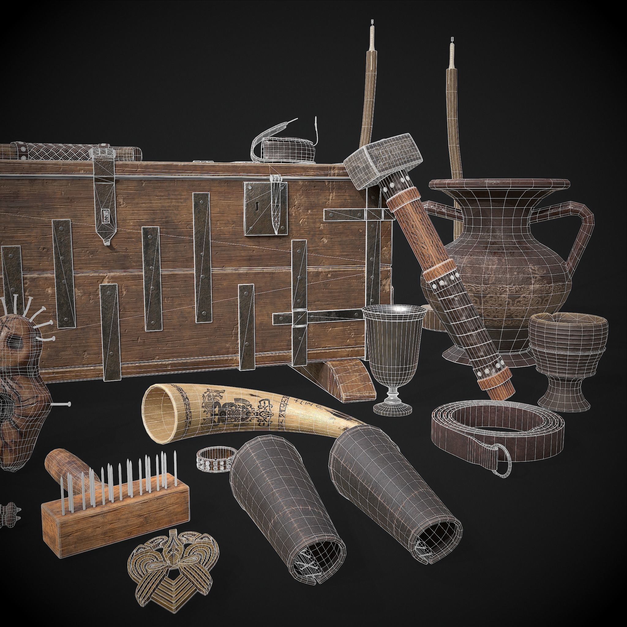 Medieval Mini Scene 3D Model Collection | CGTrader