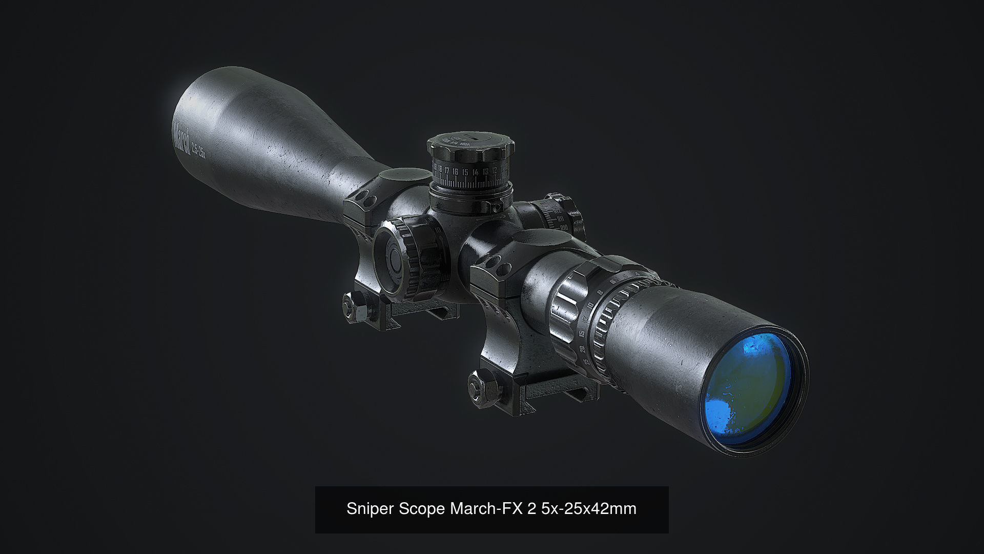 3D Model Collection PBR Sniper Scopes VR / AR / low-poly | CGTrader