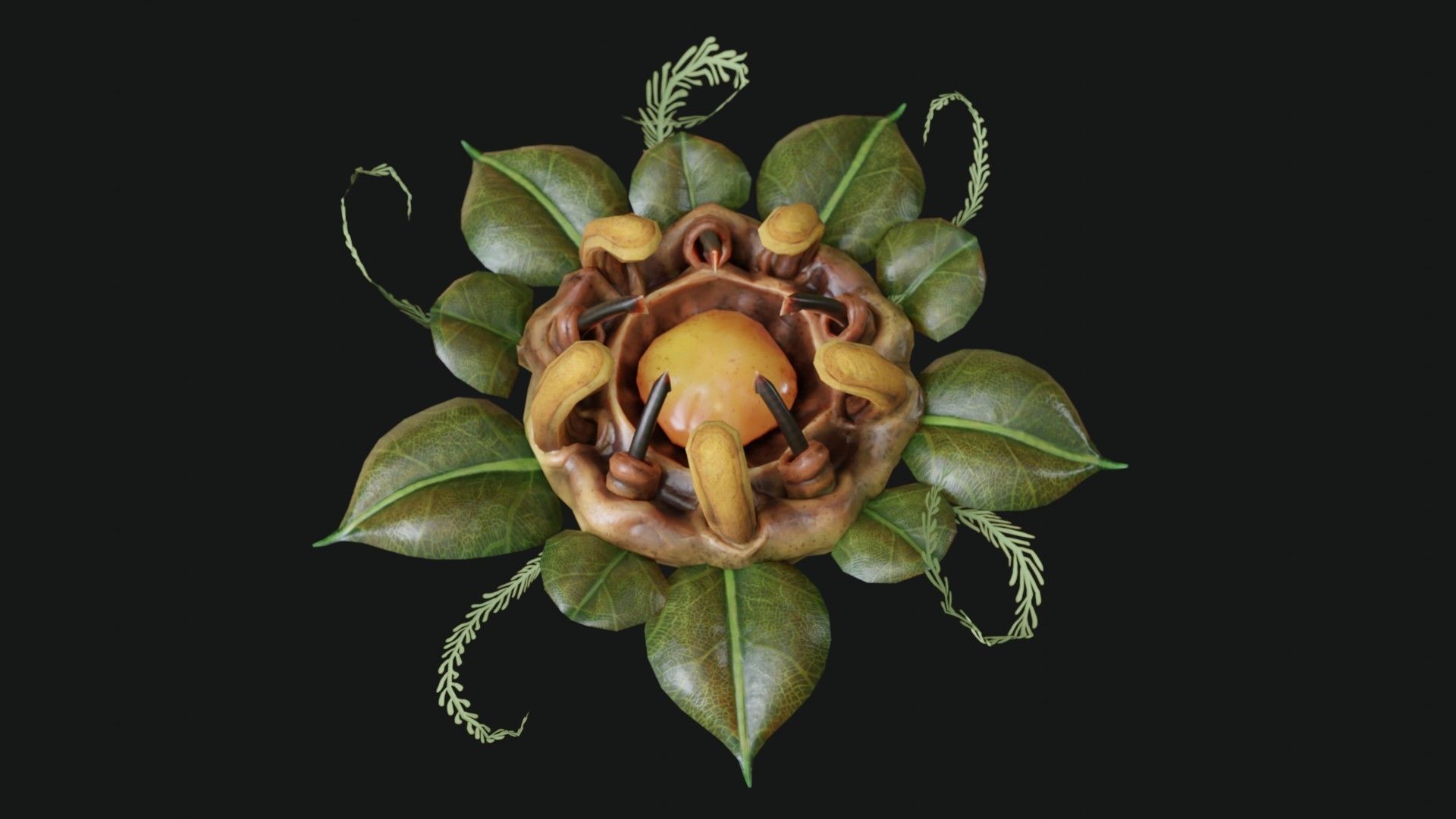 3D model Impaling Jellyplate - Carnivorous Alien Plant VR / AR / low ...