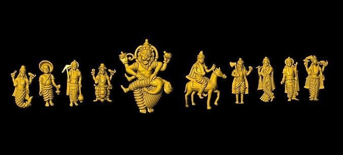 10 avtar all murti 3D model | CGTrader