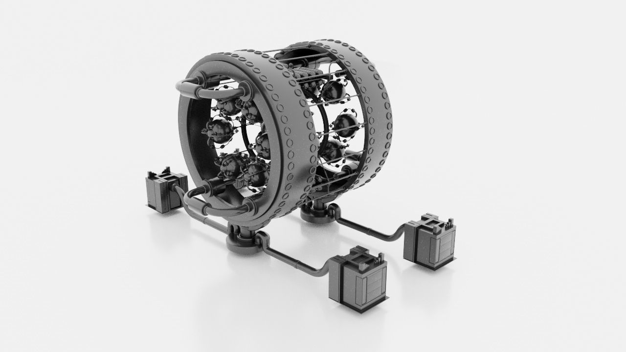 Mechanical wheel 3D model | CGTrader