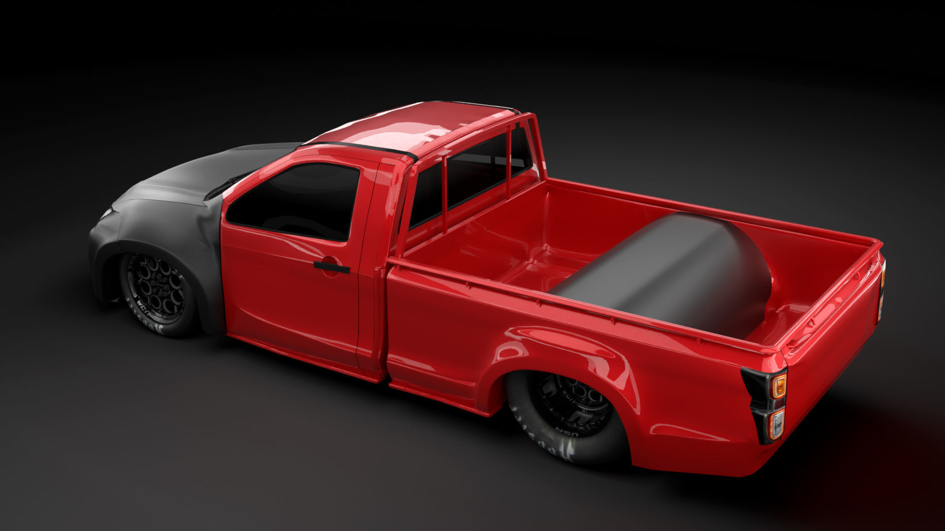NEW ISUZU D MAX spark dragster racing style 3D model | CGTrader