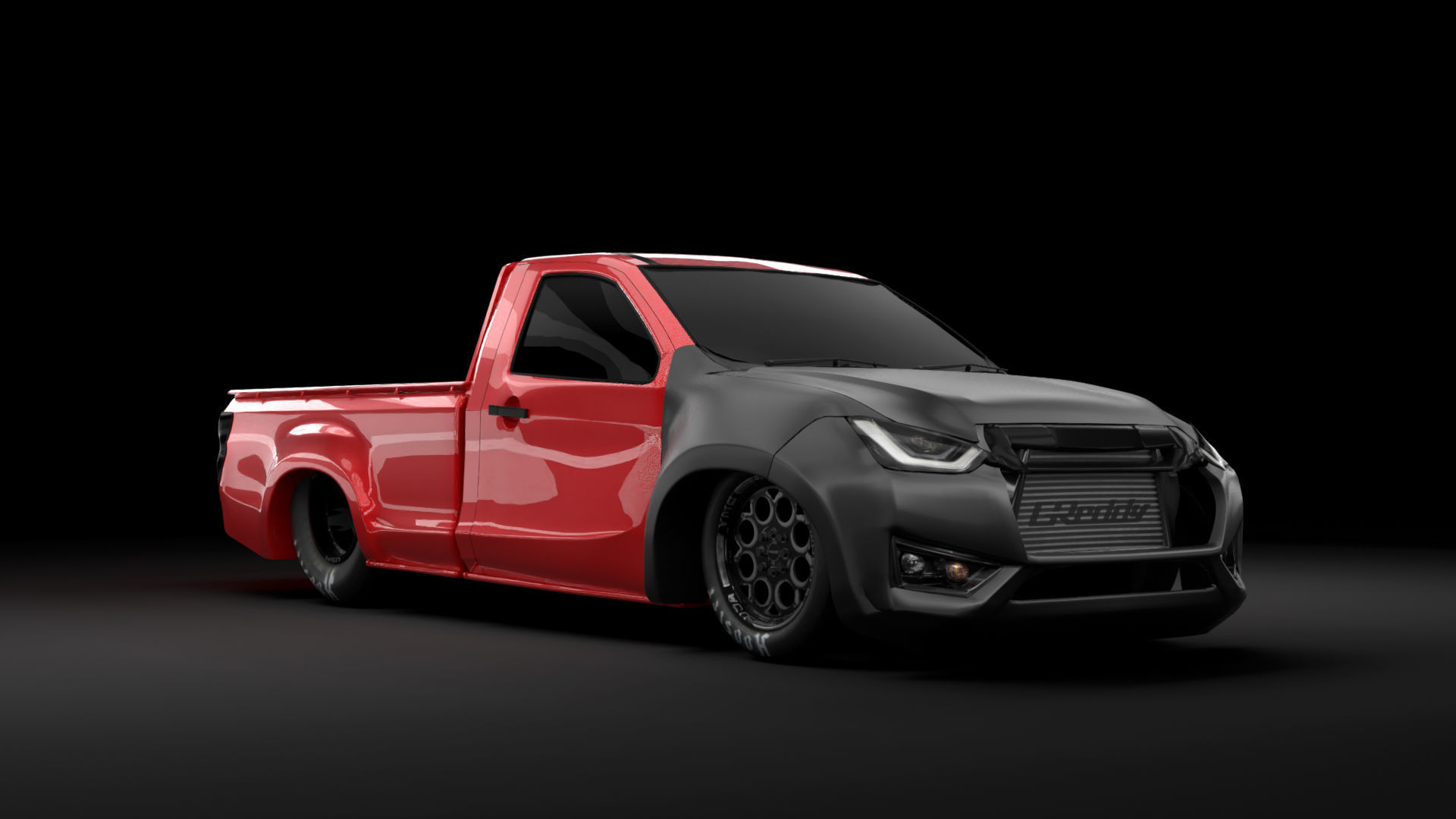 NEW ISUZU D MAX spark dragster racing style 3D model | CGTrader