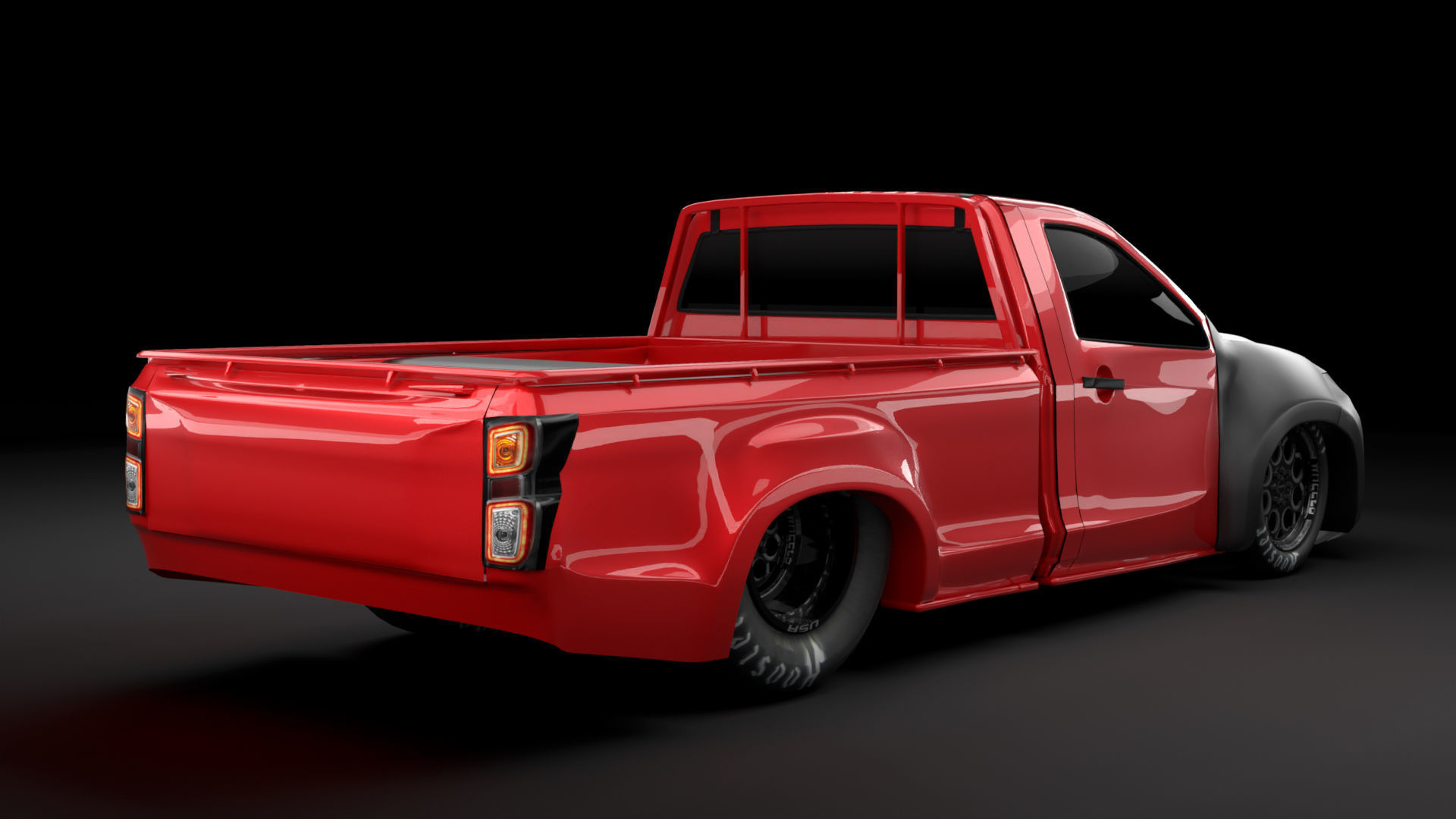 NEW ISUZU D MAX spark dragster racing style 3D model | CGTrader