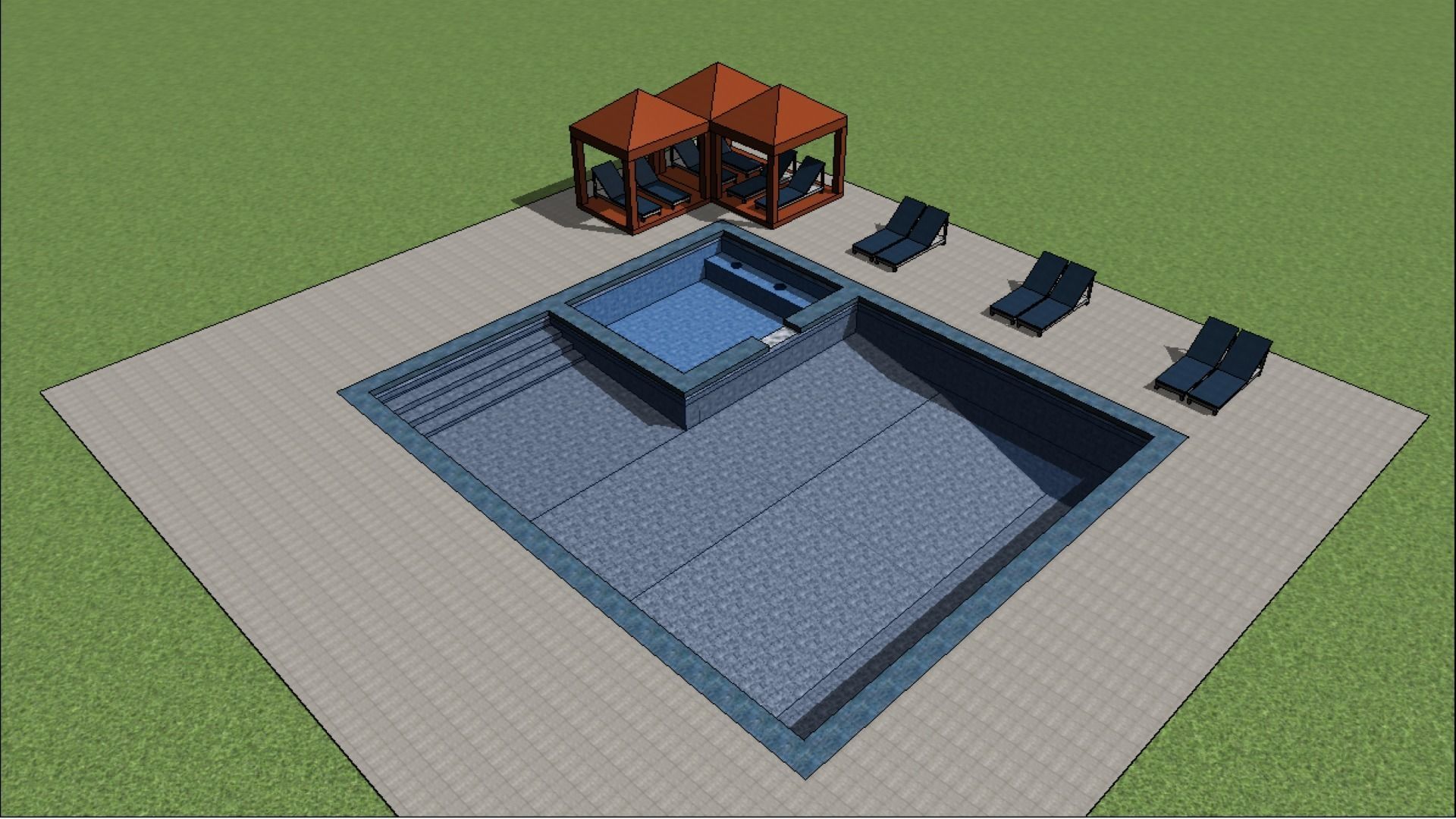 3D Pool design 3D model 3D printable | CGTrader