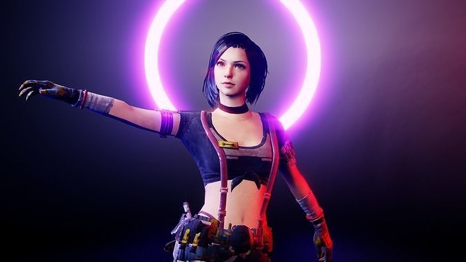 Pubg Mobile Sara 3d Model By Rsn 3d 3d Model Animated Rigged Cgtrader