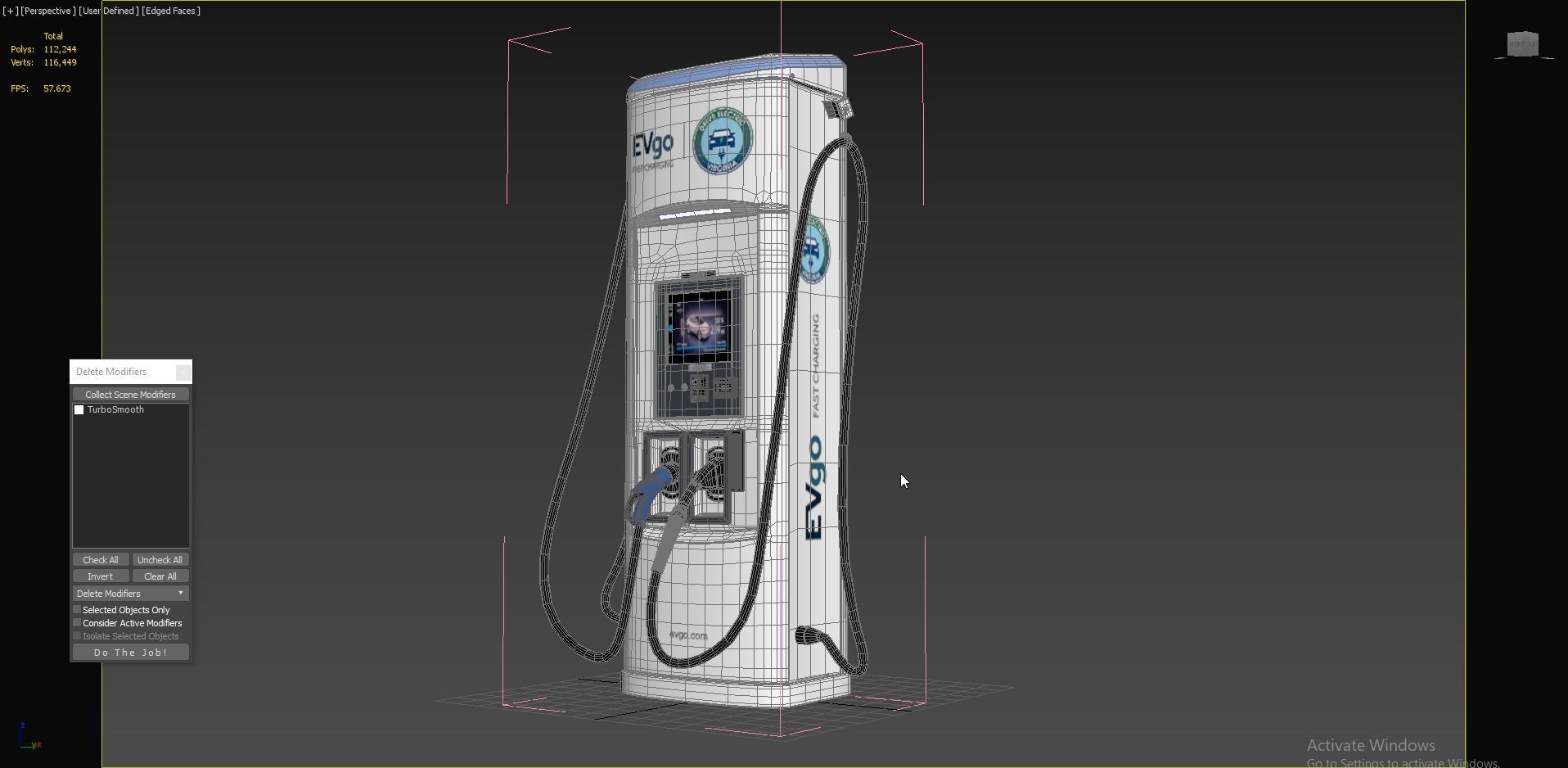 BTCPower - 50 kW Slim Line DC Fast EV Charger 3D model | CGTrader
