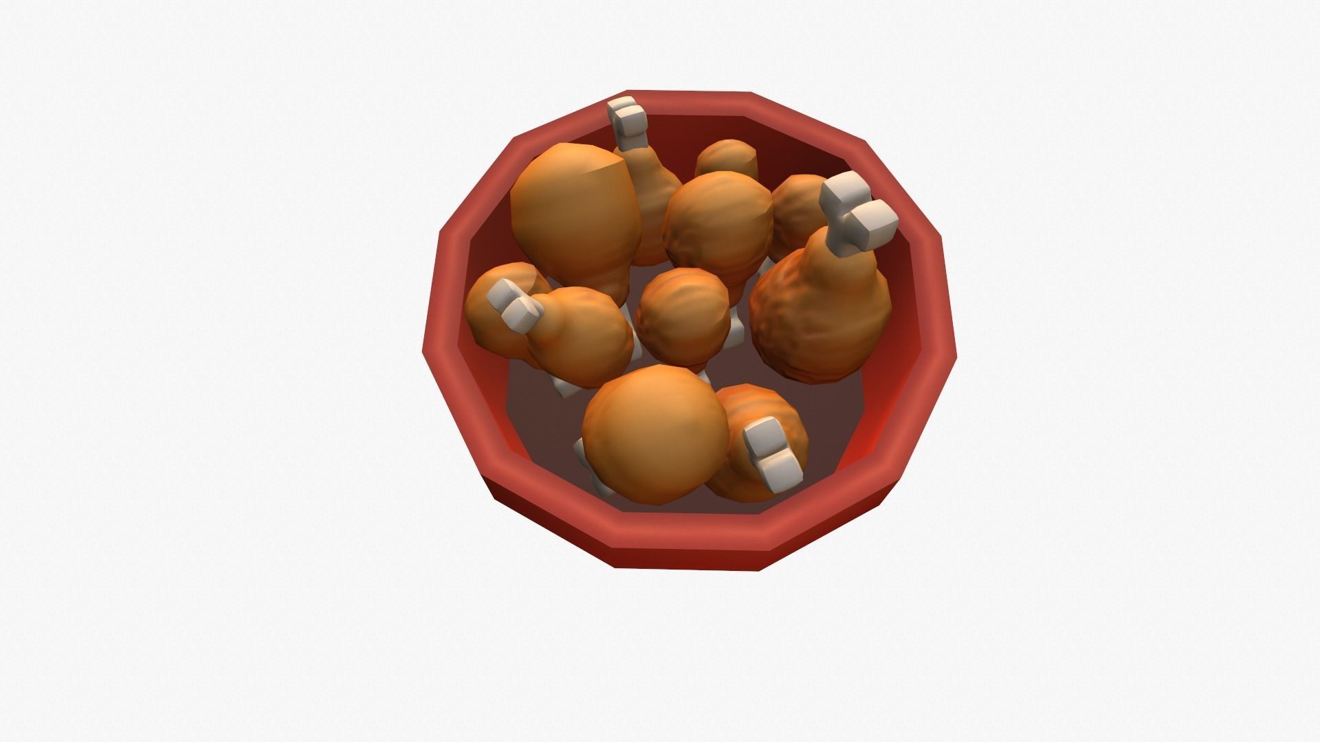 Cartoon Fried Chicken V2 3D model | CGTrader