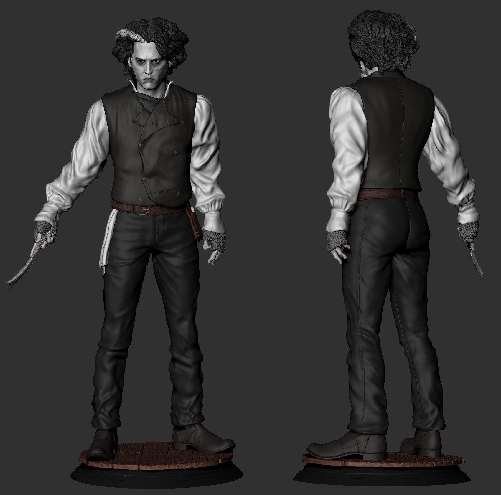 Sweeney Todd Johnny Depp 3D model 3D printable | CGTrader