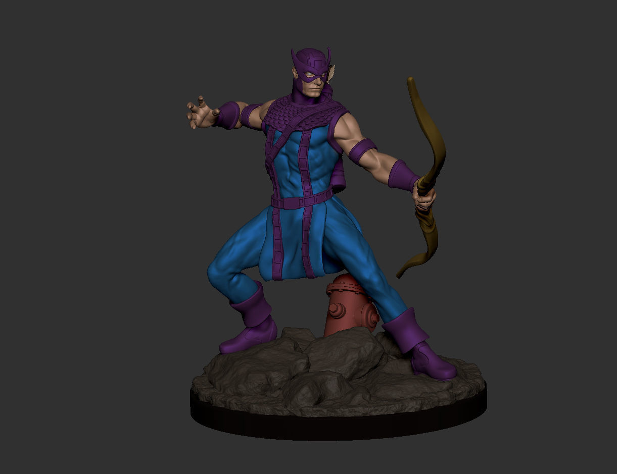 Hawkeye 1970 comics statue Ready to print 75mm scale 3D model 3D ...