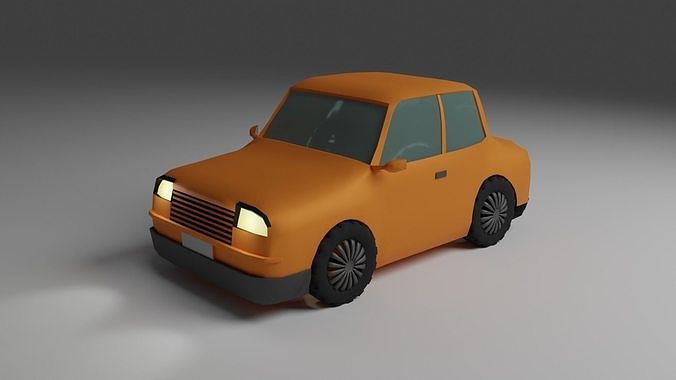3D model Low Poly Cartoon Car VR / AR / low-poly | CGTrader