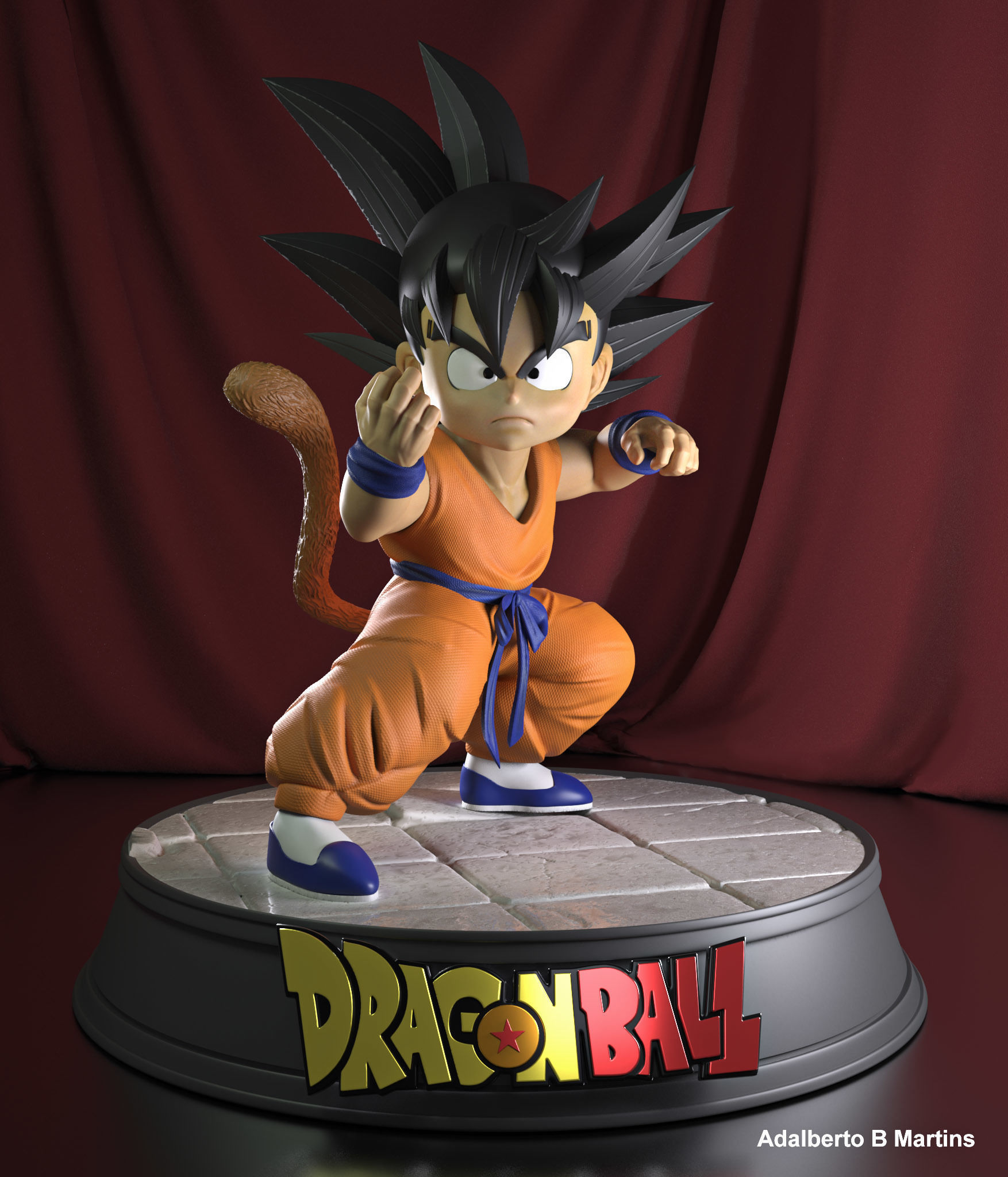 Kid Goku 3D model 3D printable | CGTrader
