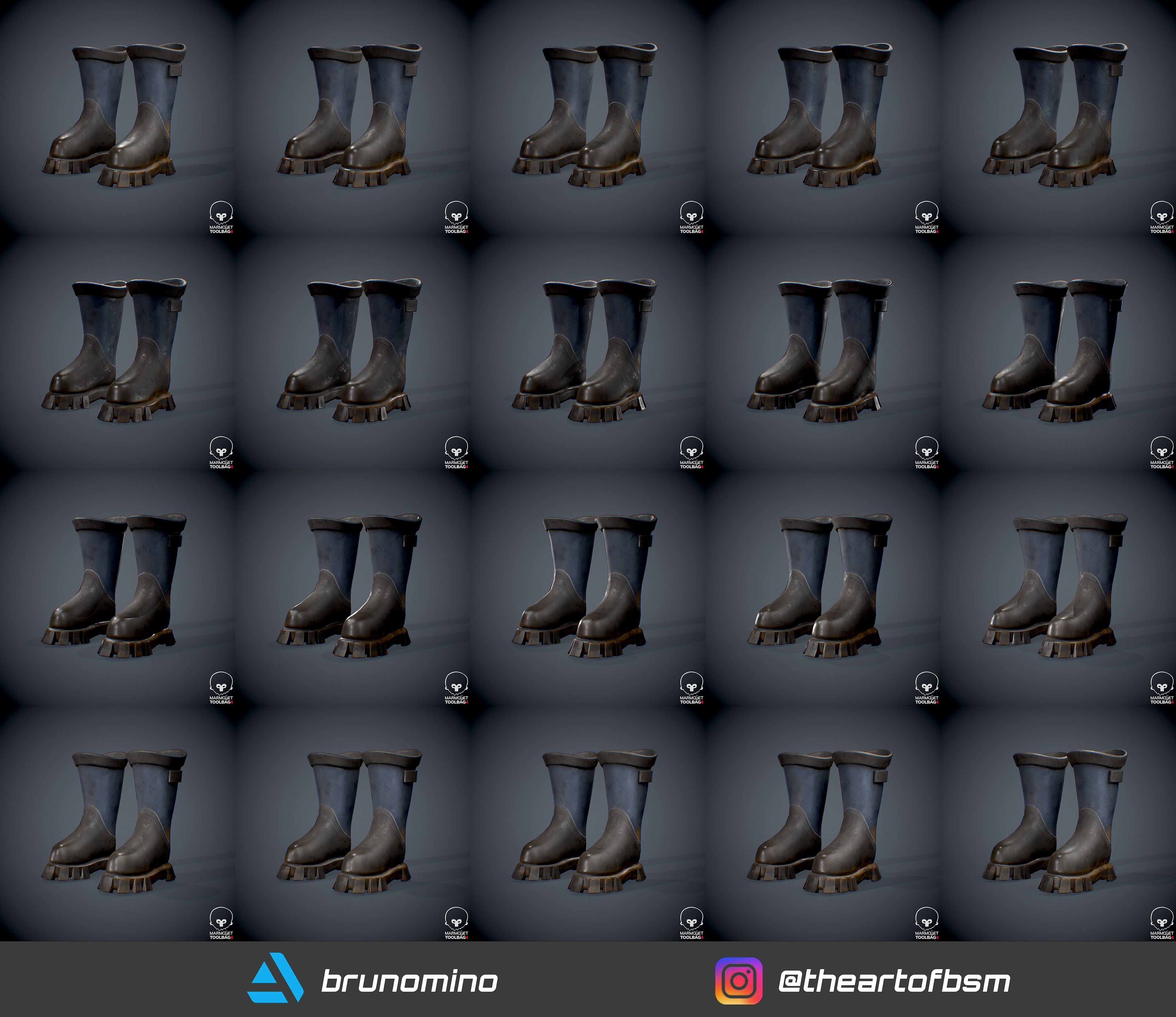 3D model Stylized Boots - Game Ready Asset VR / AR / low-poly | CGTrader