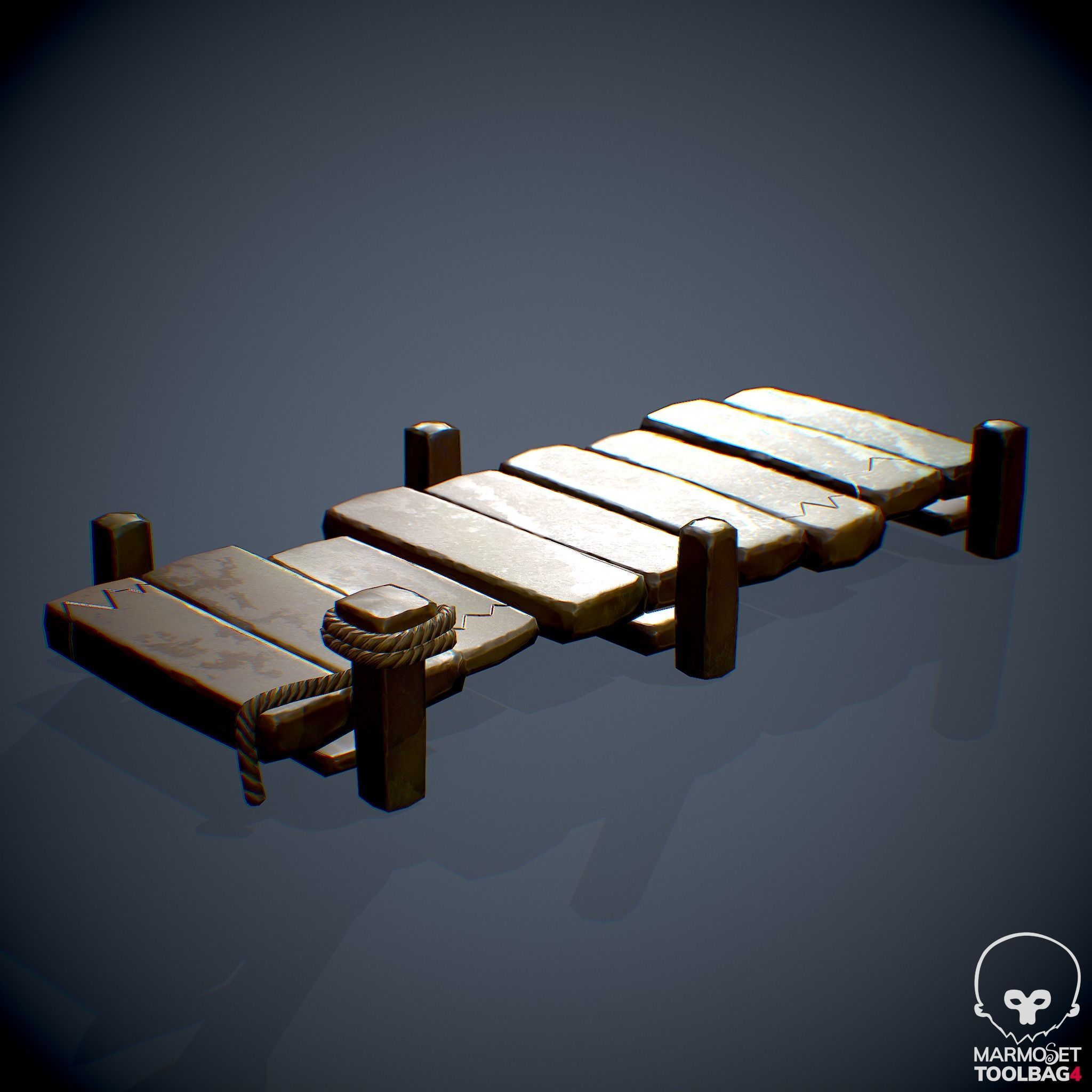 3D model Stylized Wood Platform - Game Ready Asset VR / AR / low-poly ...