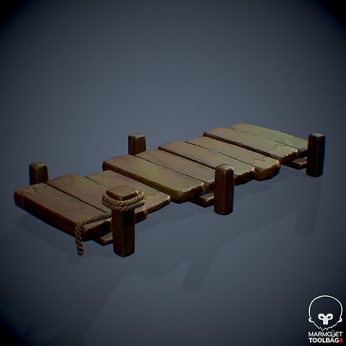 3D model Stylized Wood Platform - Game Ready Asset VR / AR / low-poly ...