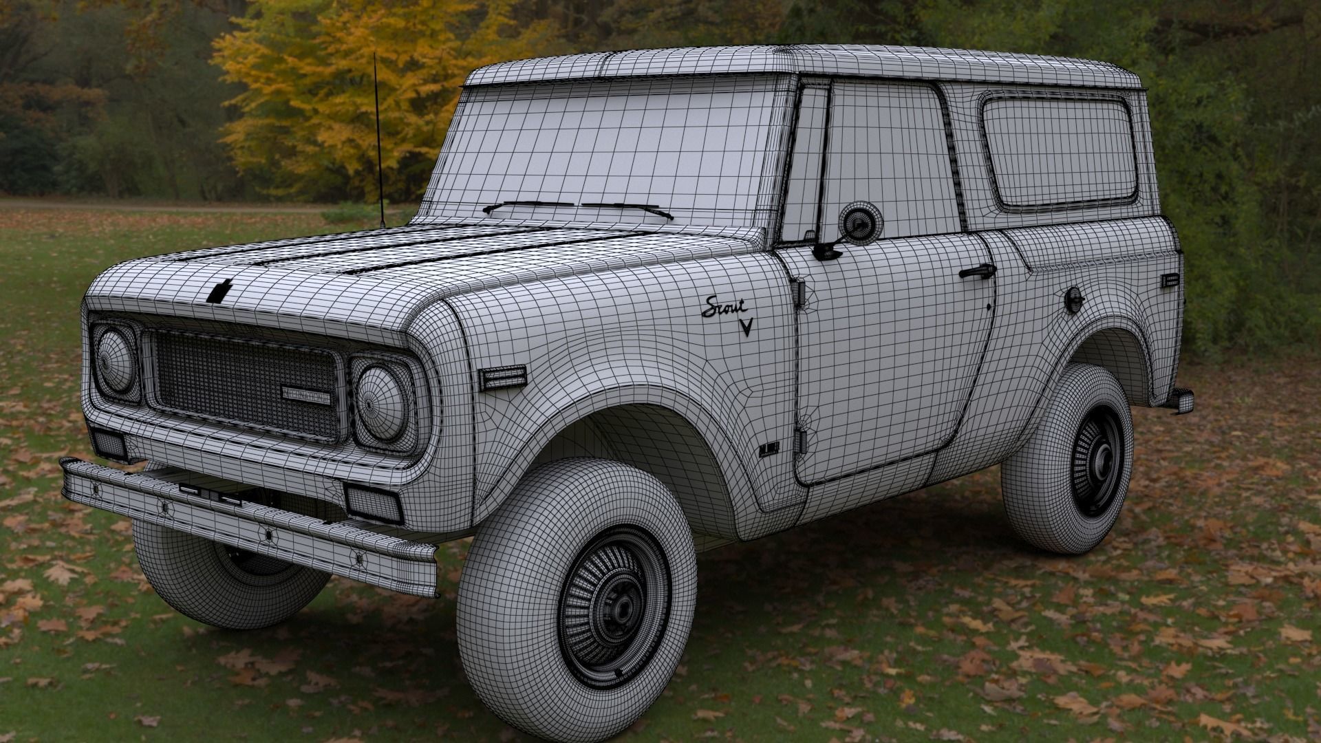 3D model International Harvester Scout 800A 1970 VR / AR / low-poly ...