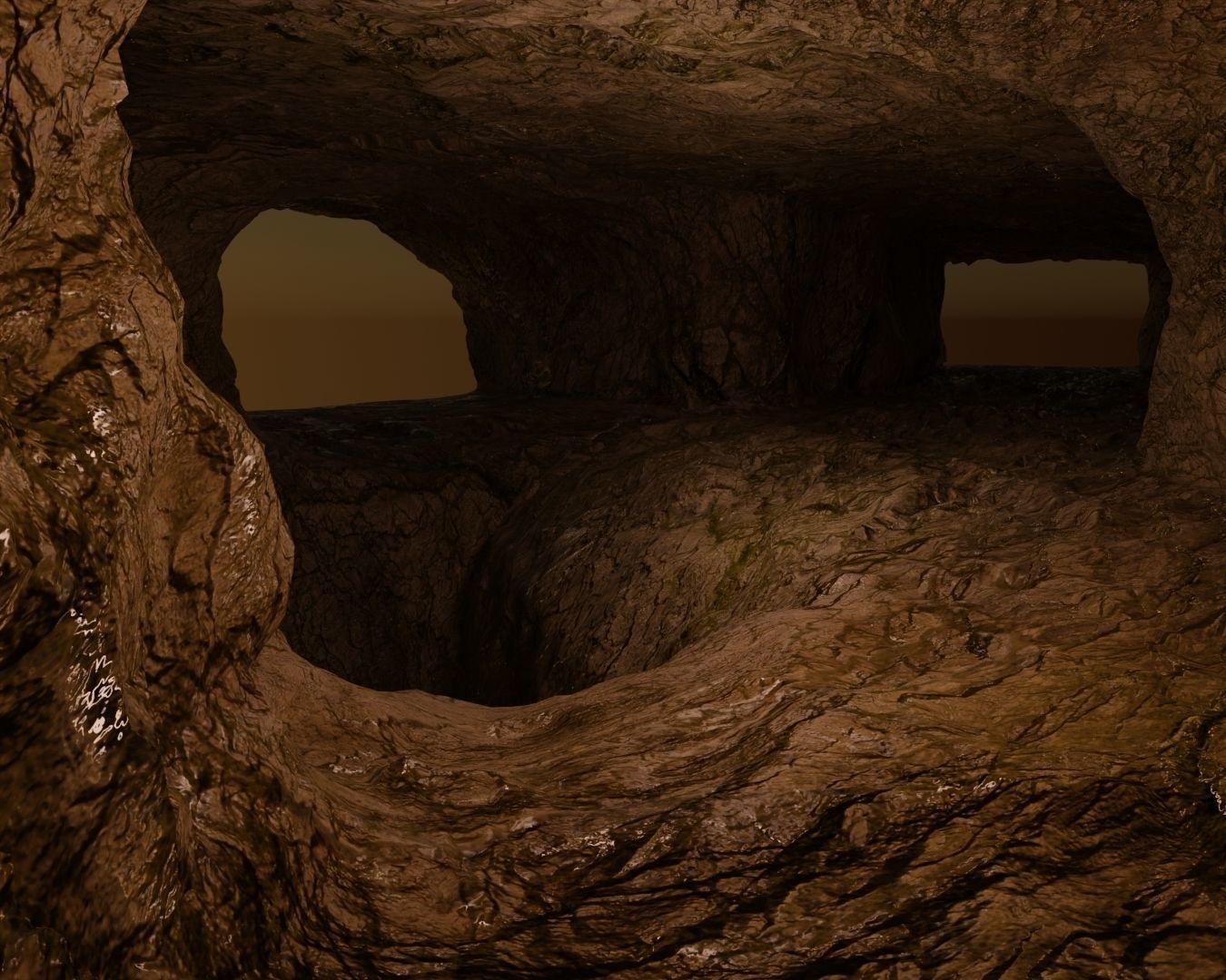3D model cave with tunnel VR / AR / low-poly | CGTrader