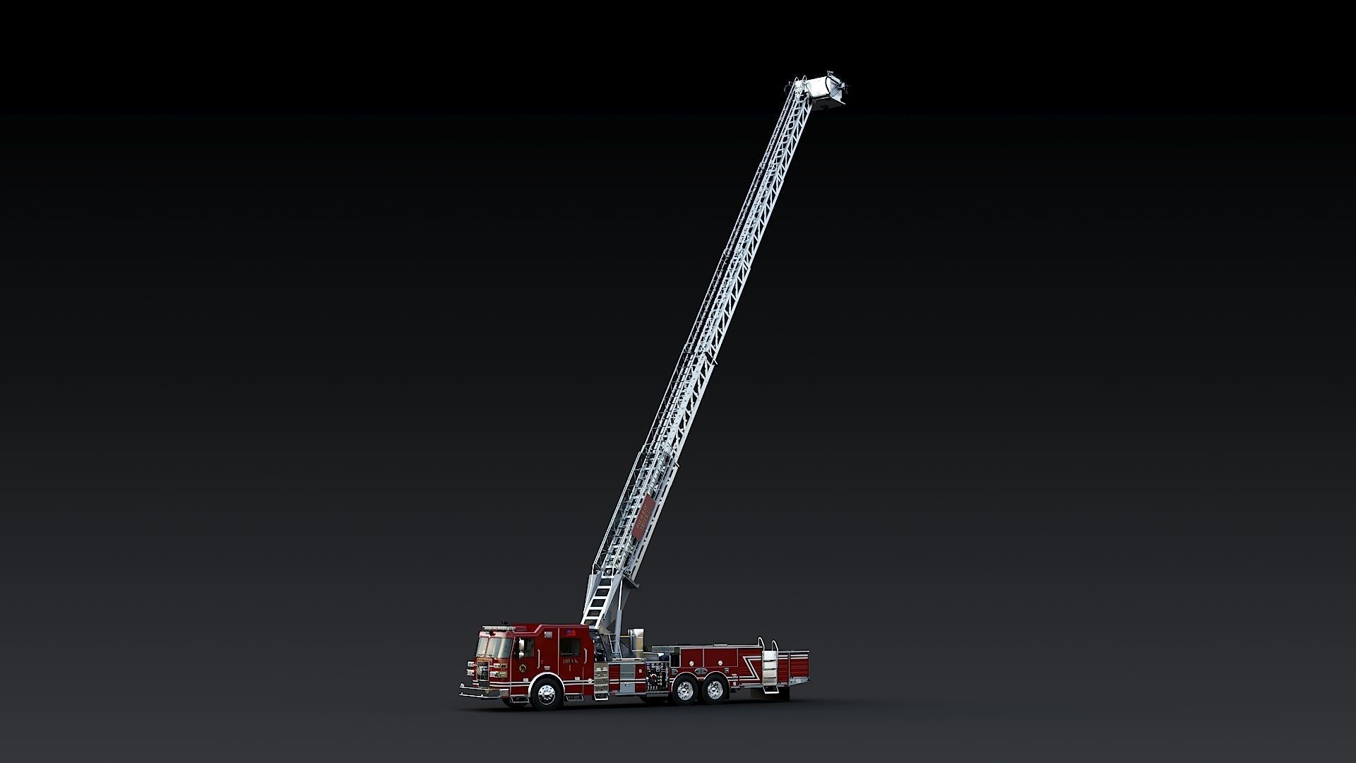3D model Fire Truck Aerial Platform Palm Bay VR / AR / low-poly | CGTrader