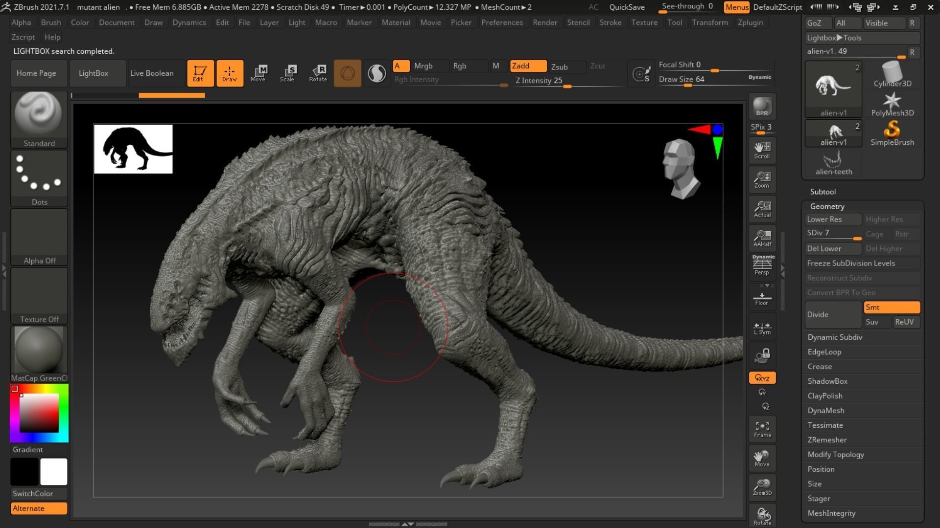 3D model Mutant alien creature VR / AR / low-poly | CGTrader