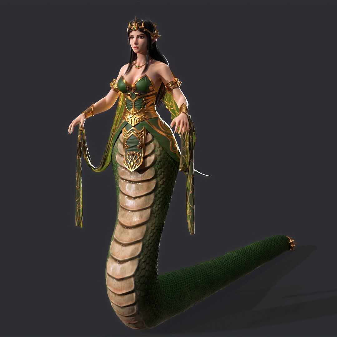 3D model Serpent Lady Nyi Blorong VR / AR / low-poly | CGTrader