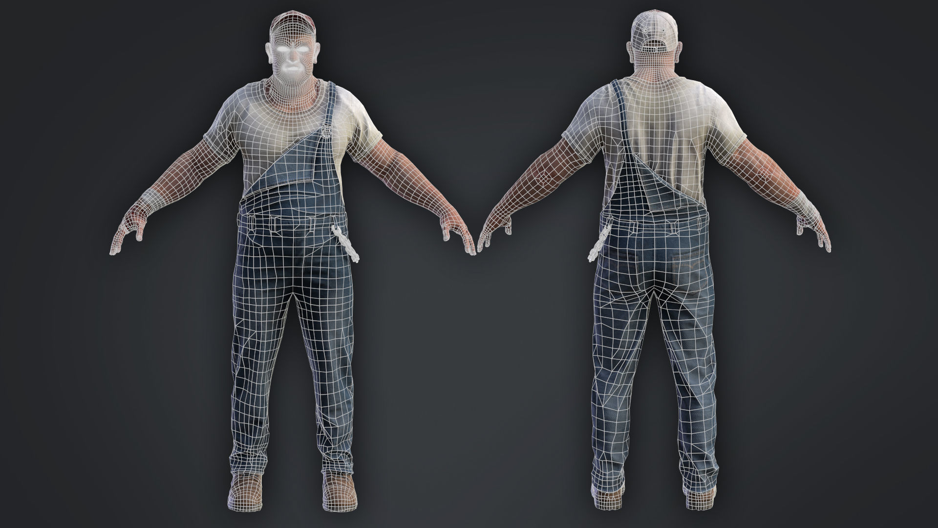 3D model The Redneck man holding chainsaw VR / AR / low-poly | CGTrader