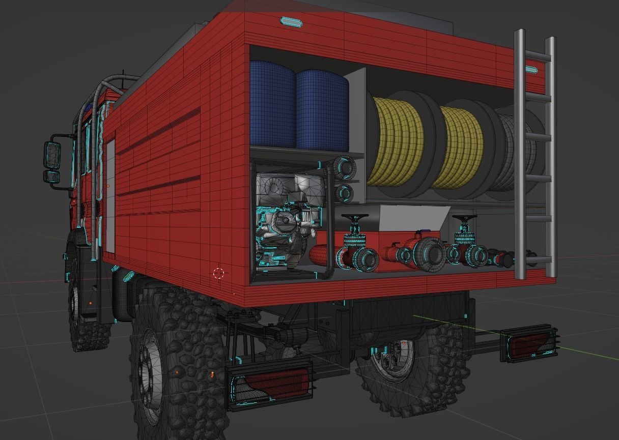 MAN TGM 13 290 Firetruck 3D model | CGTrader